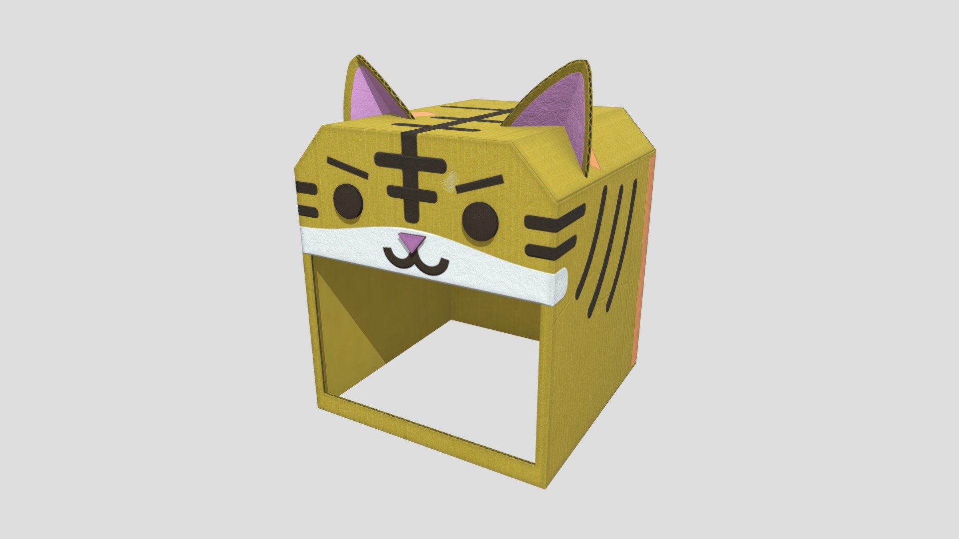 Cardboard Tiger Head Costume 948 - Download Free 3D model by O-tolab ...