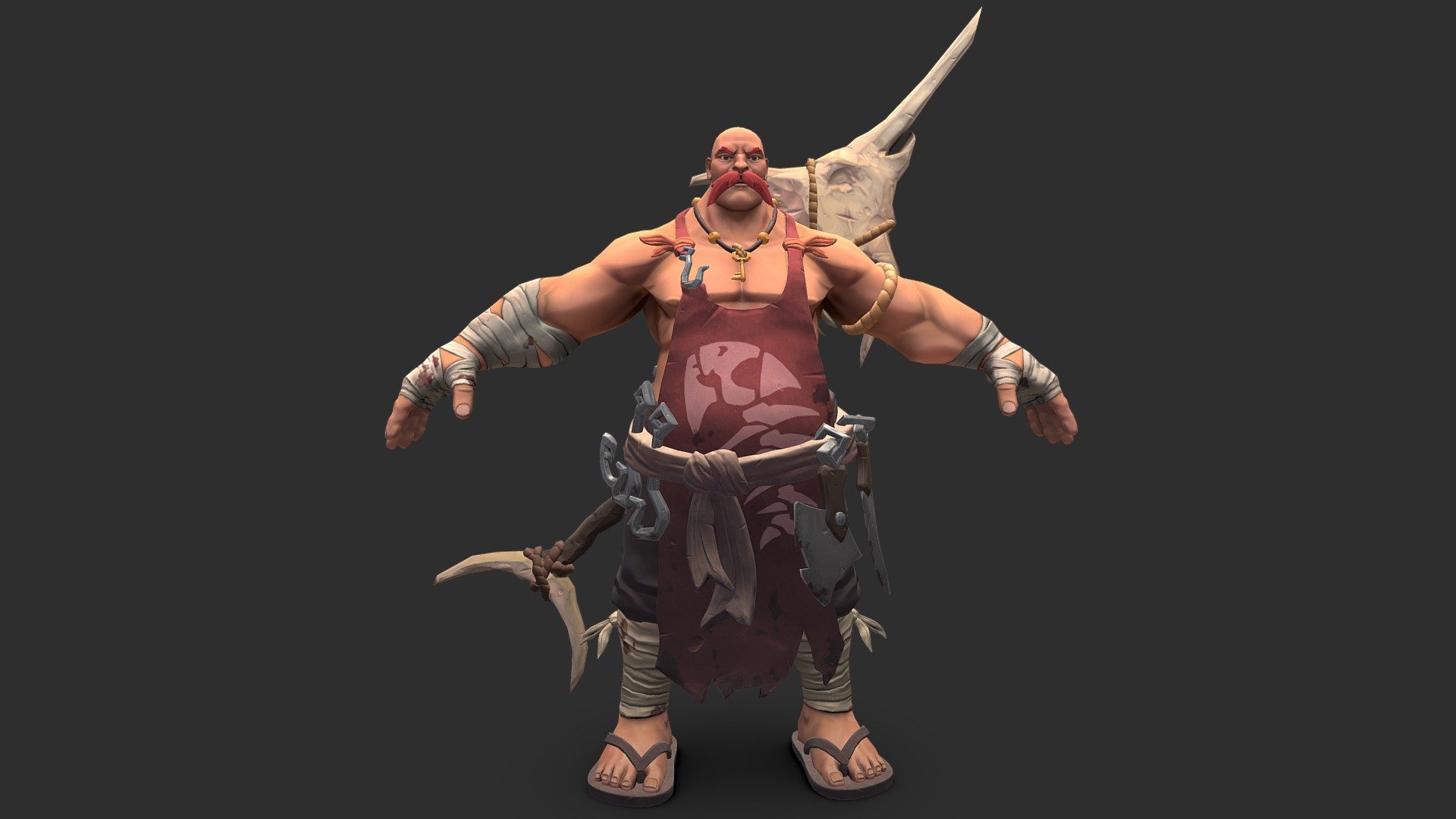Fisherman - T-Pose - 3D model by JoseDLH [a31f9e5] - Sketchfab