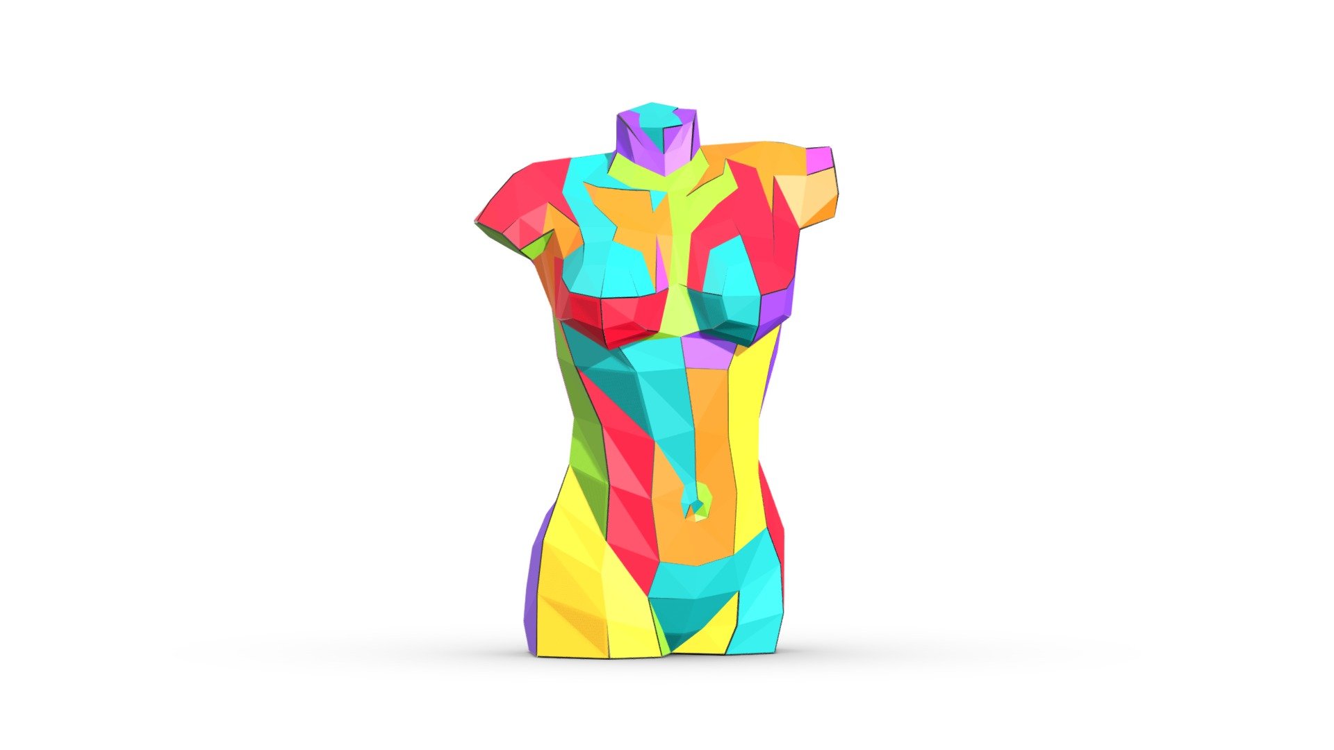 Woman Torso Foldables - Papercraft Pattern - Buy Royalty Free 3D model ...