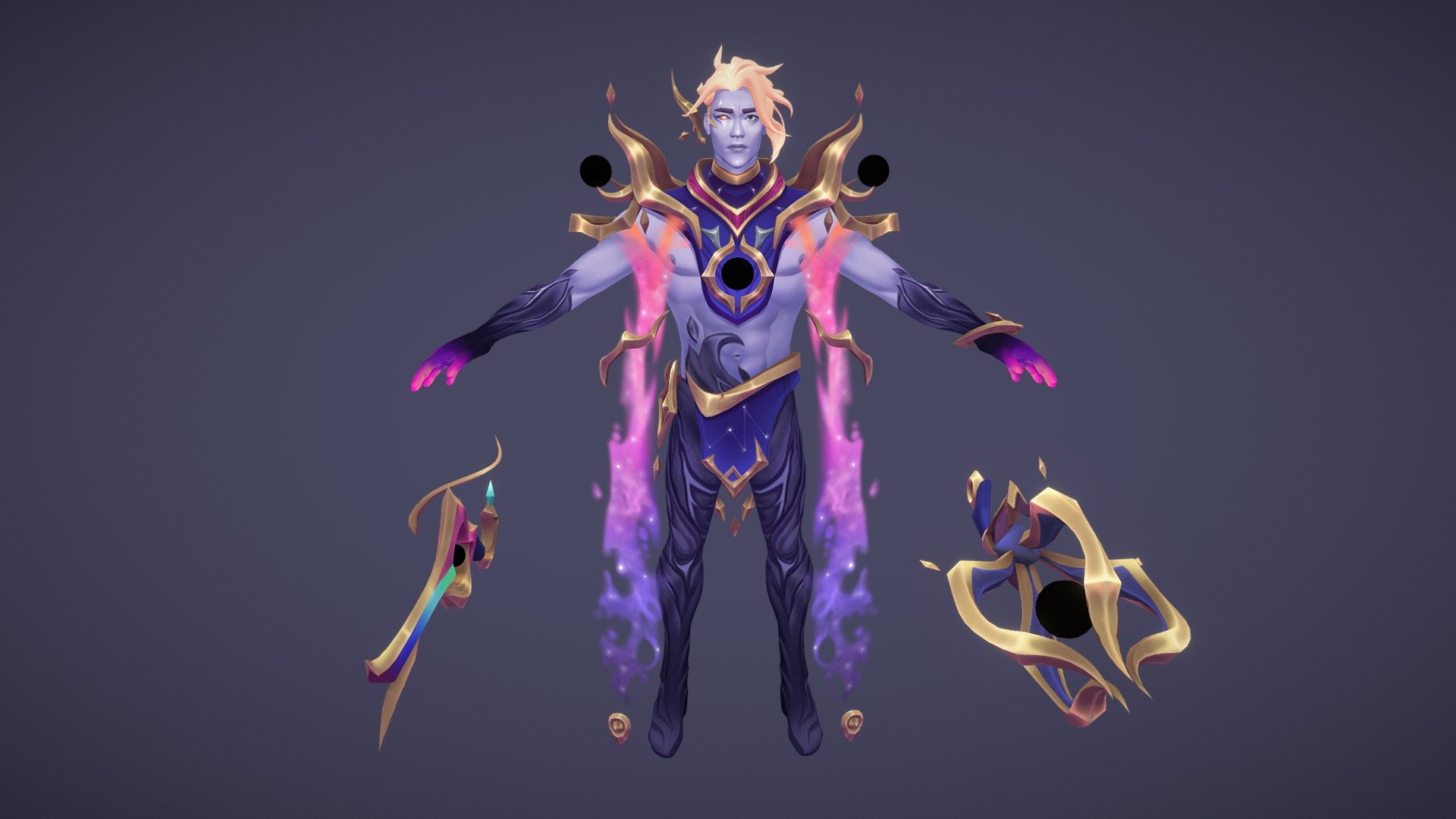 University project - Dark Cosmic Aphelios - 3D model by Judas-Benedikas ...