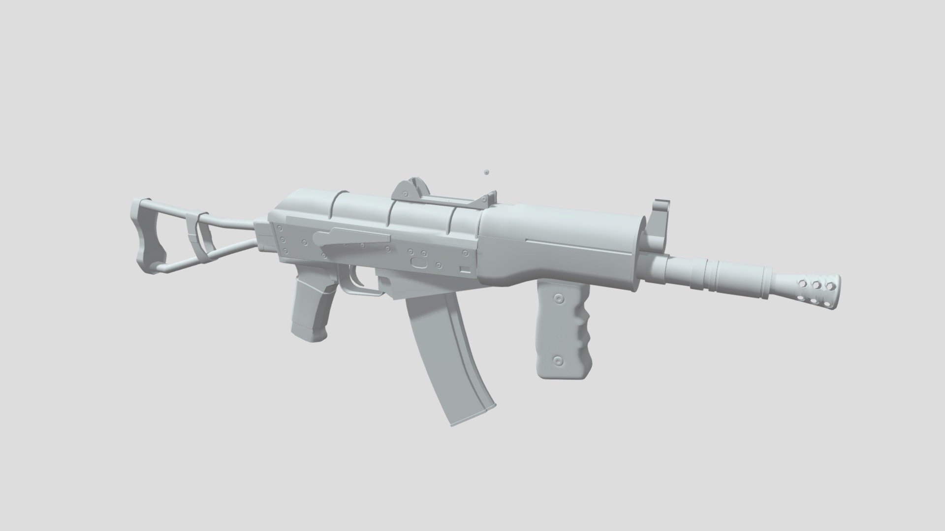 Ak47u - Untextured. - 3D model by harrisonparfit [a322b90] - Sketchfab