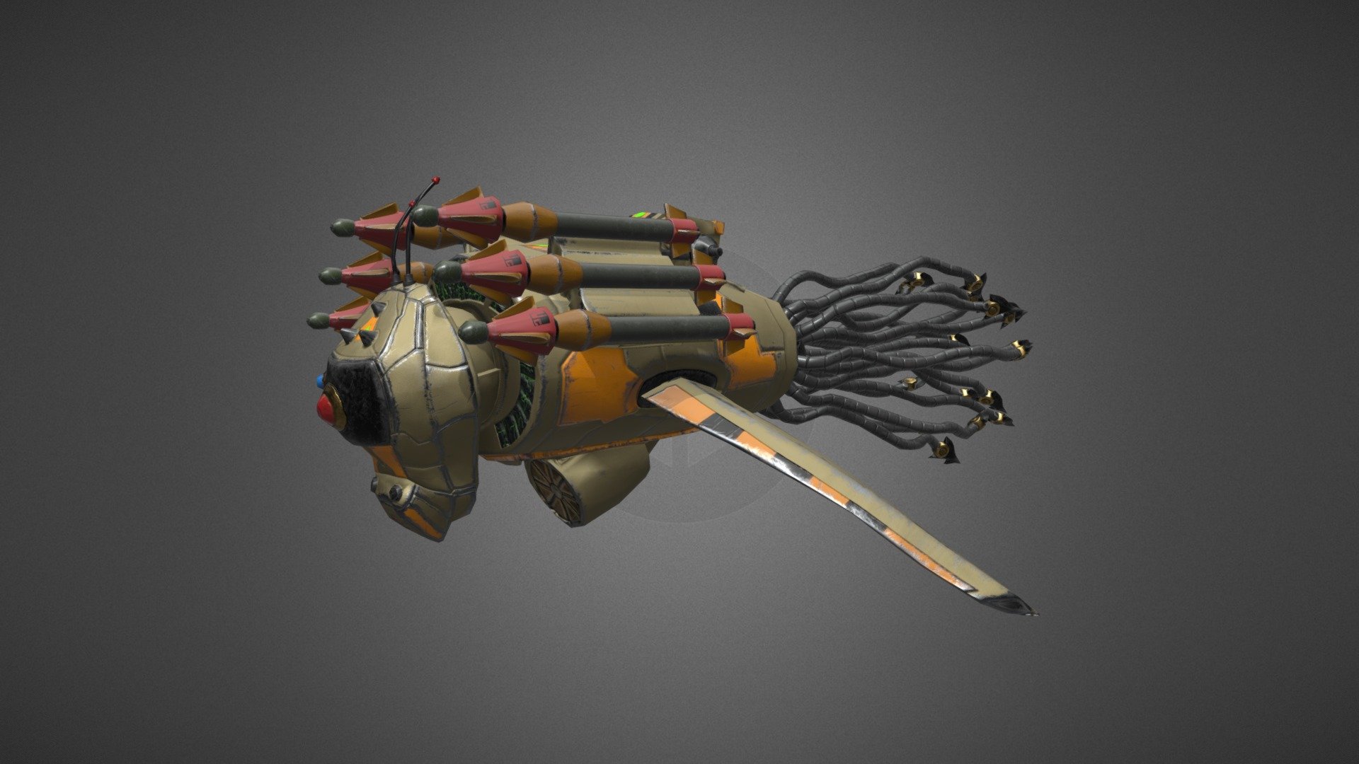 Squid Drone - 3D model by arthurveness [a3266f7] - Sketchfab