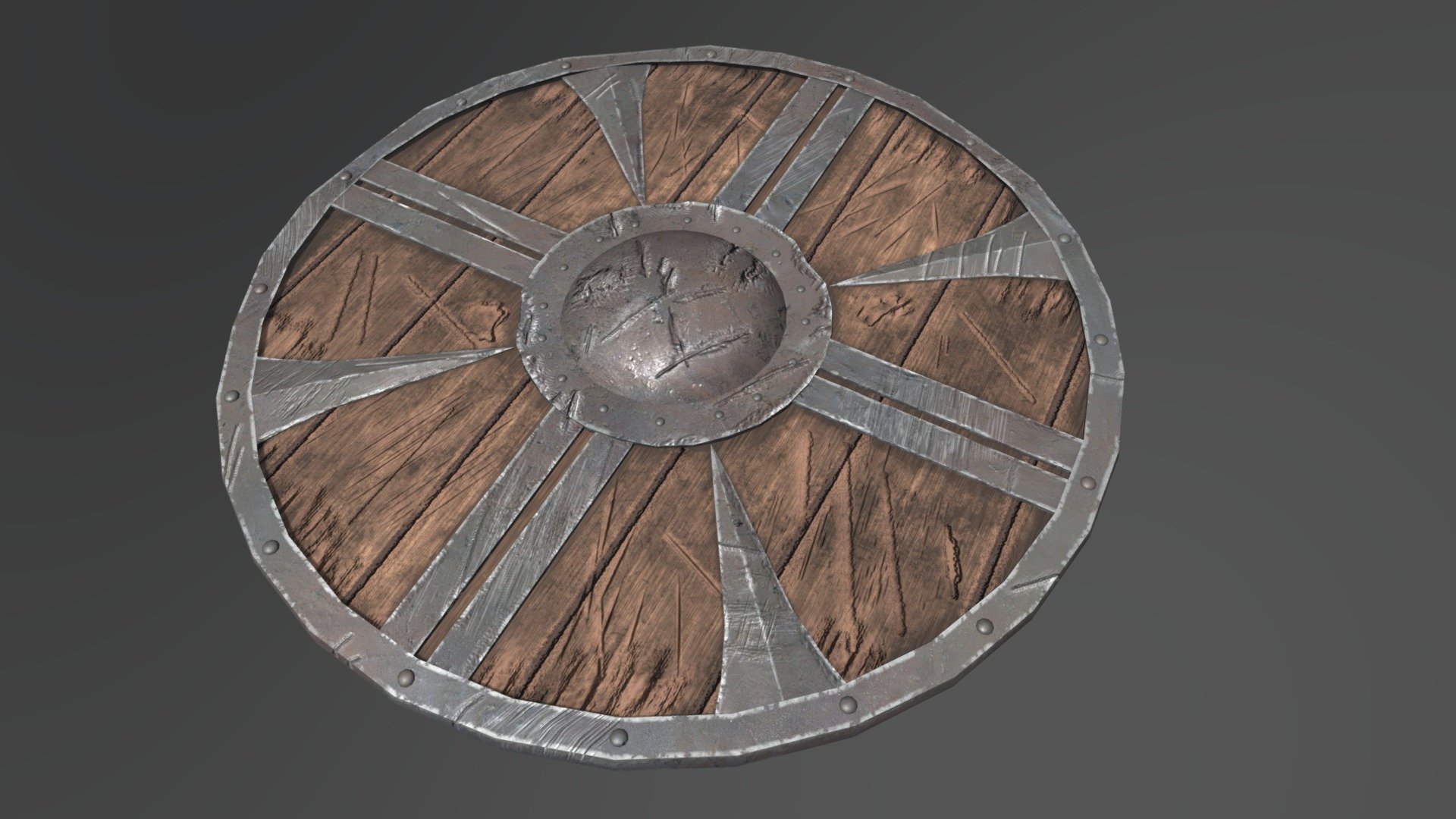 Wooden Shield - Prop Art - 3D model by David (@serdeegee) [a32ca5f ...