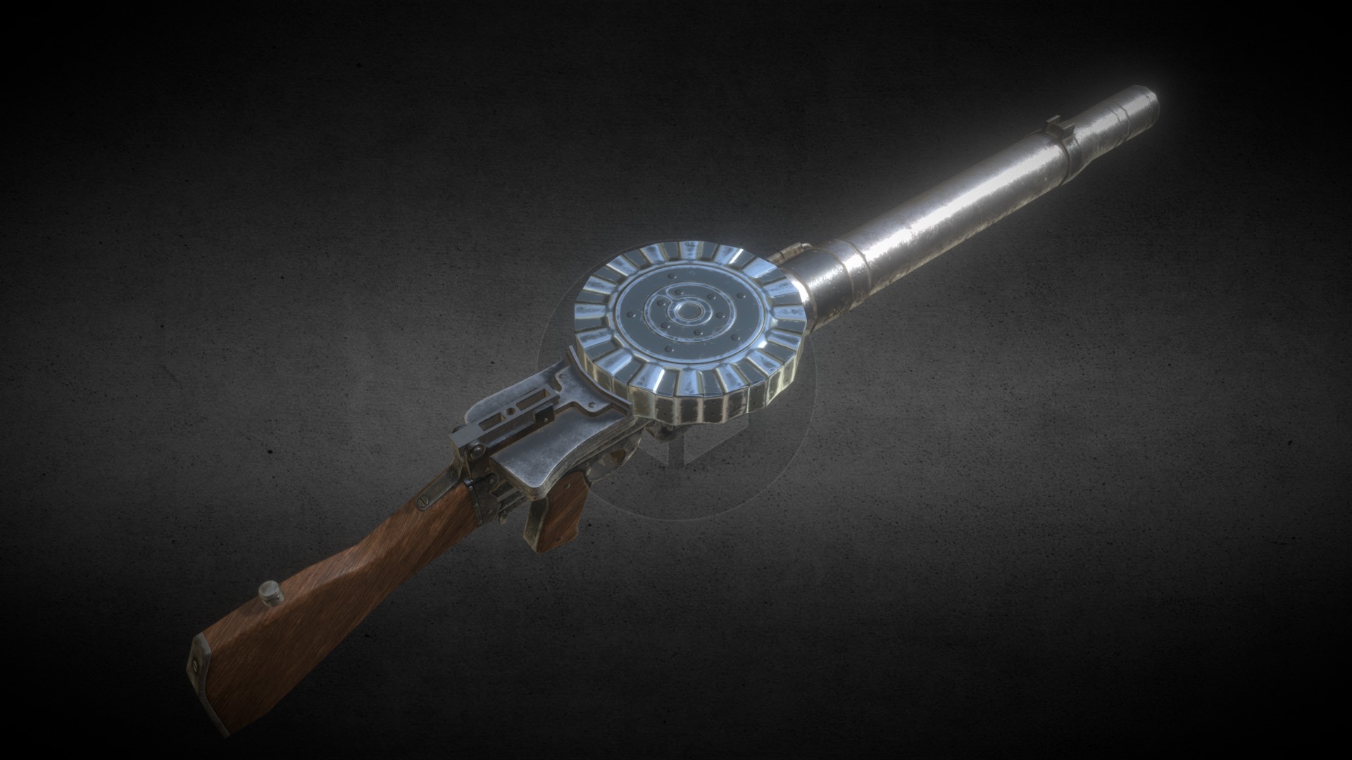 Lewis machine gun - 3D model by zilbeerman [a330fe9] - Sketchfab