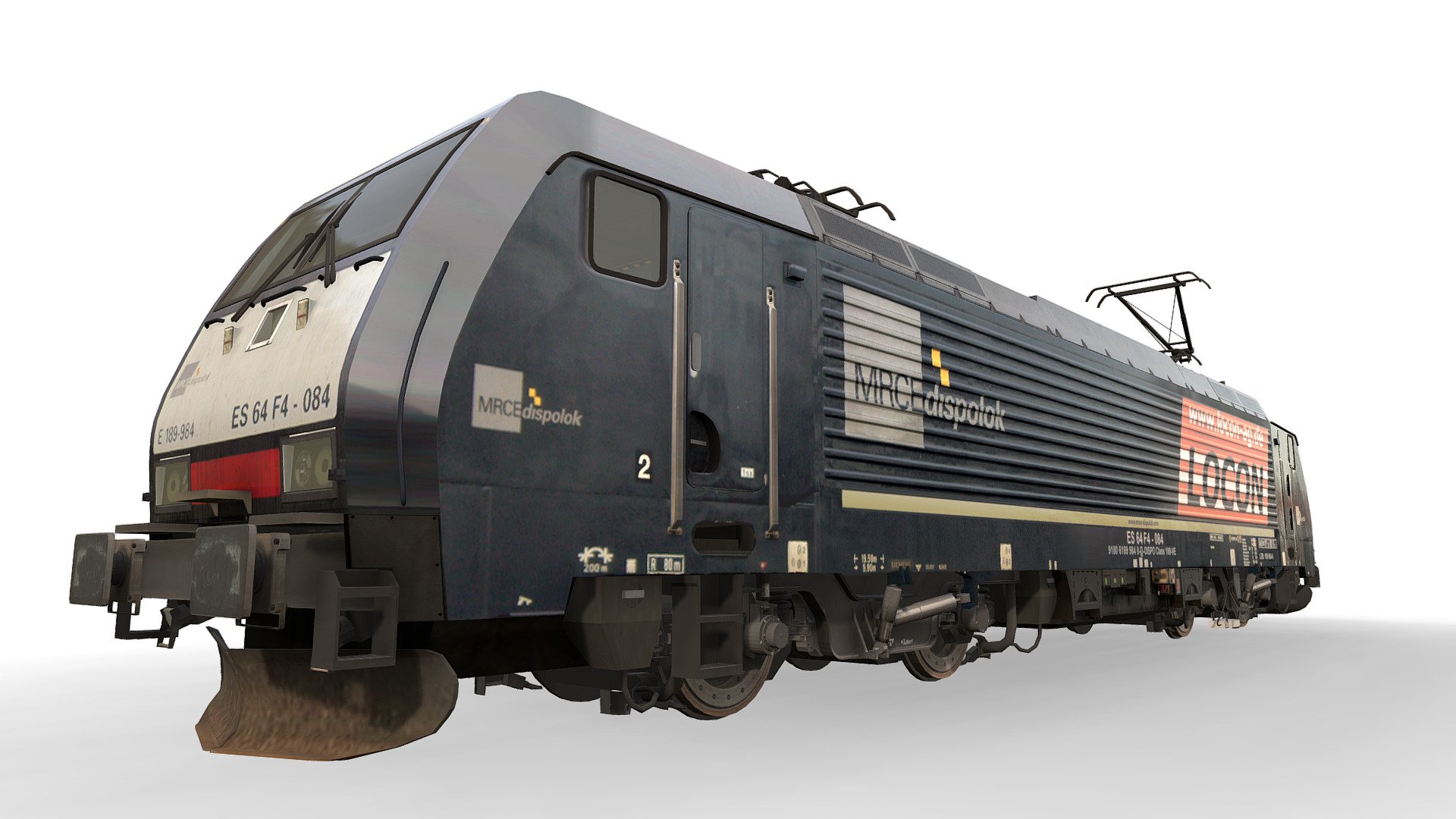 Locomotive ES64F4 - 189 984-8 - MRCE / LOCON - Buy Royalty Free 3D ...