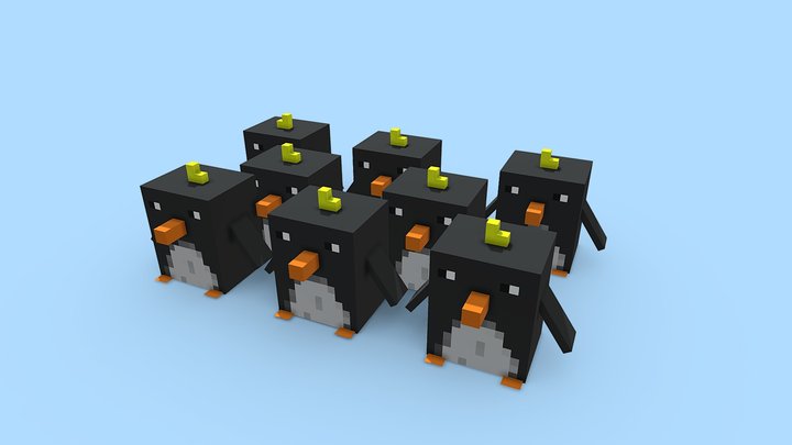 Penguins 3D models - Sketchfab