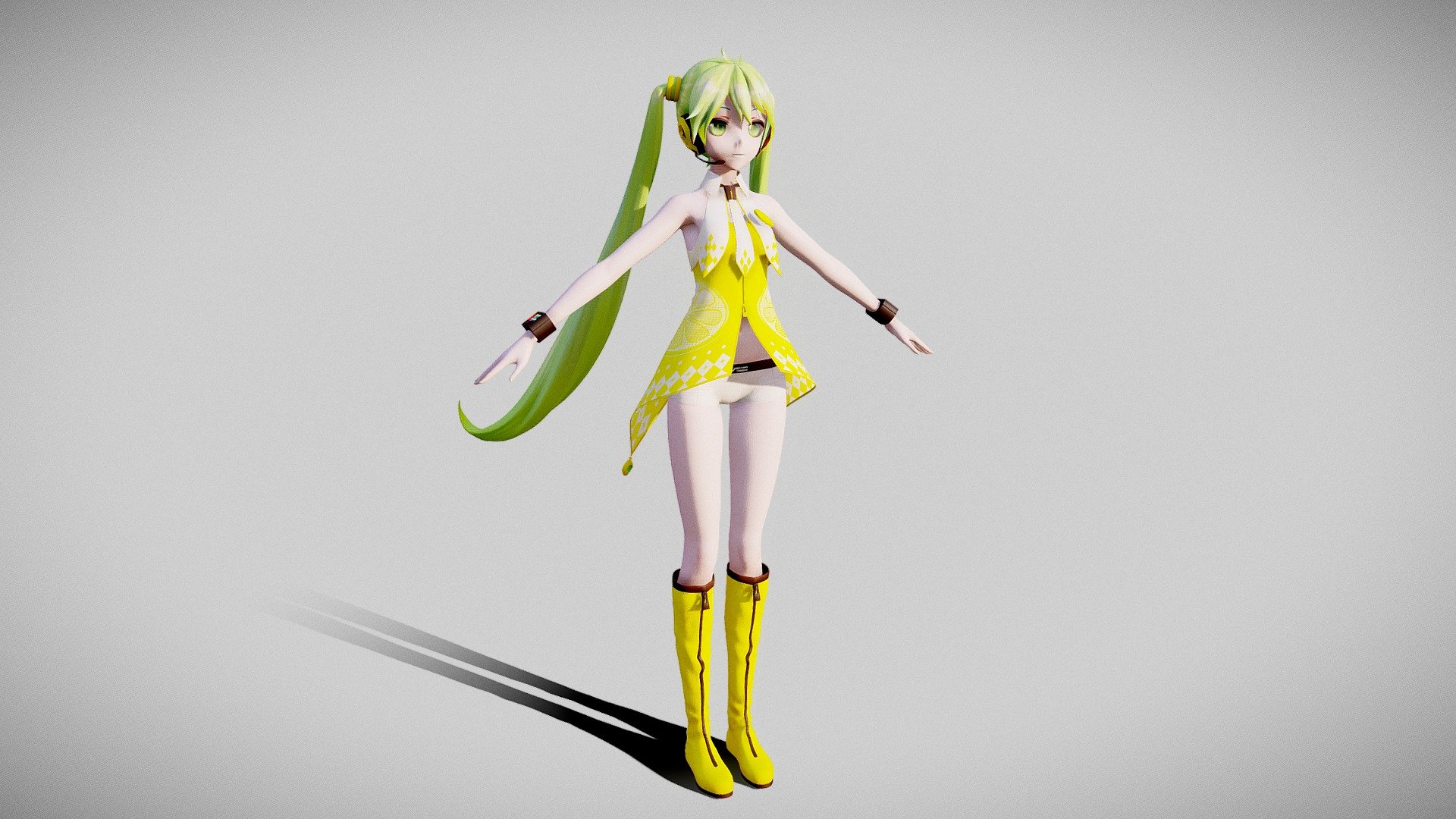 Miku (Yellow, fanart) - Download Free 3D model by 雨宮レン (@oscar3dmodel ...