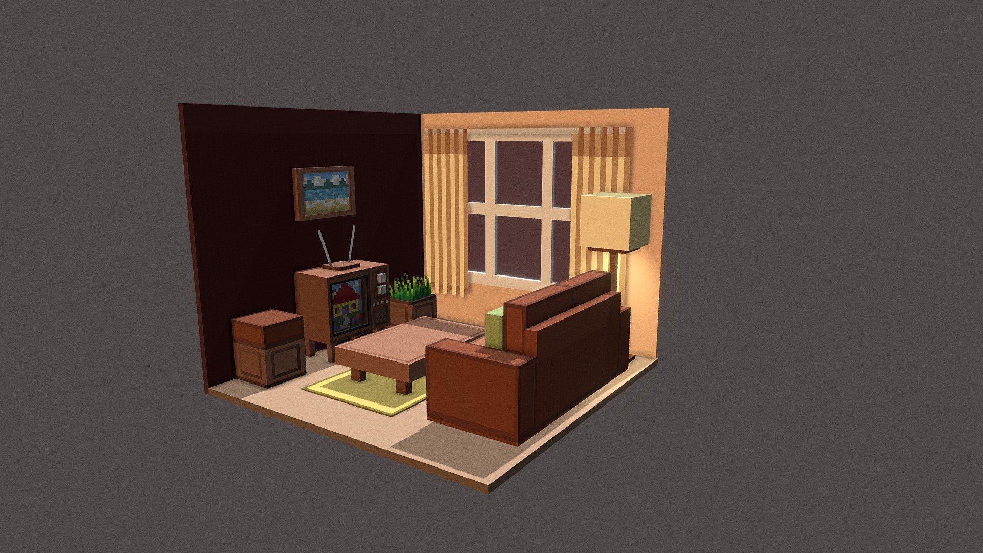 90s living room - 3D model by Best_Long (@best.v.long) [a33e506 ...
