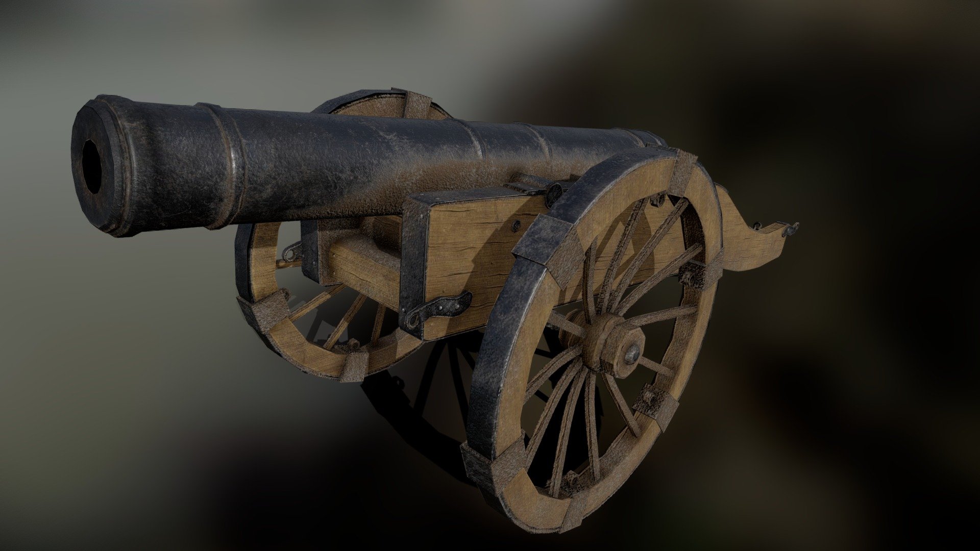 Medieval Cannon - 3D model by pim228 [a33f736] - Sketchfab