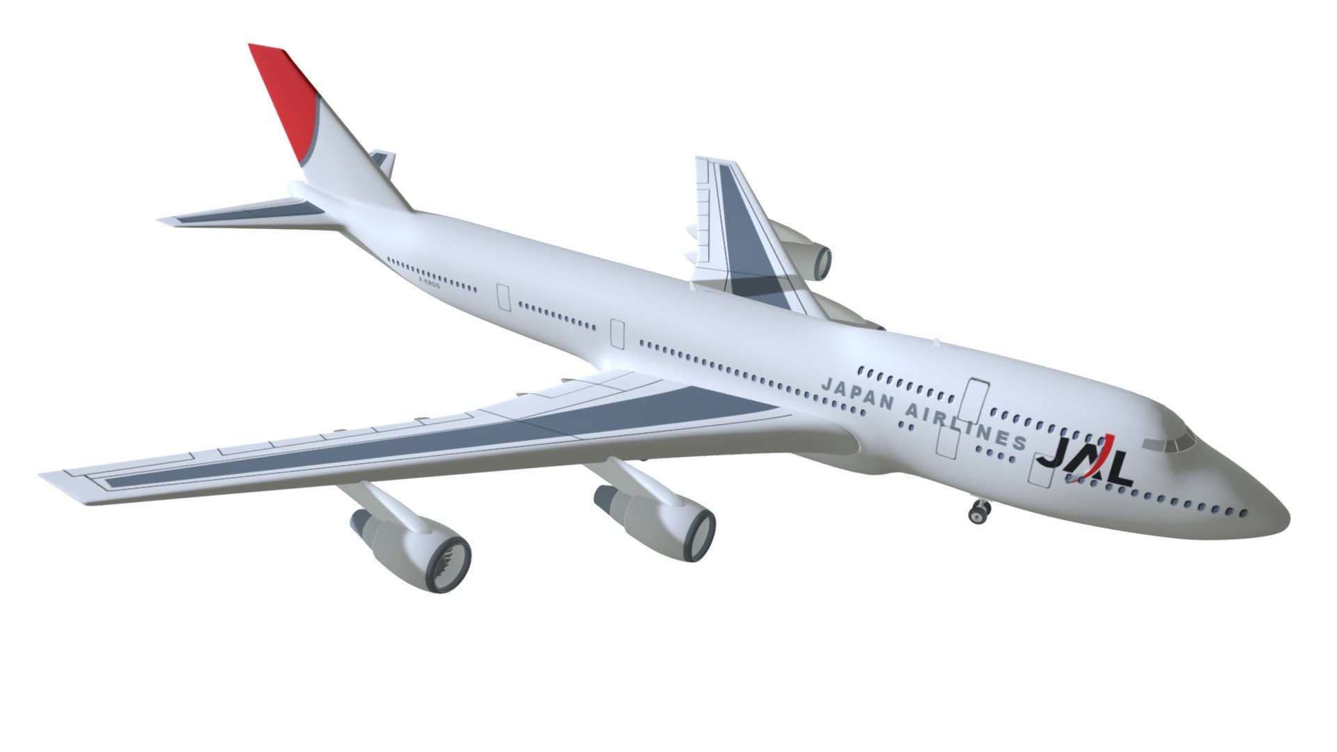 JAL Japan Airlines Model Boeing 747 - Buy Royalty Free 3D model by ...