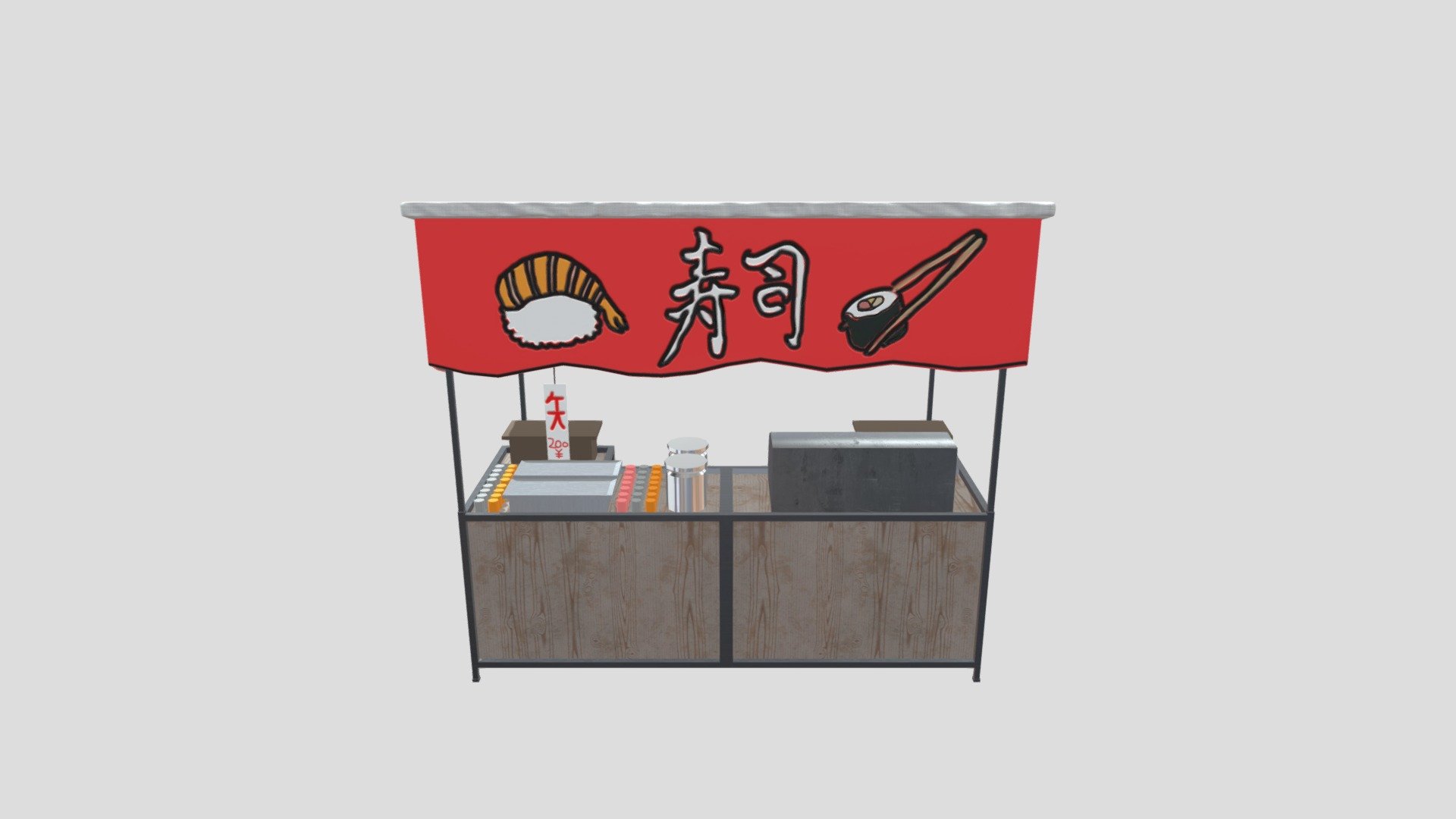 Japanese Sushi Stand Download Free 3D Model By Matthewnixon a3435e3