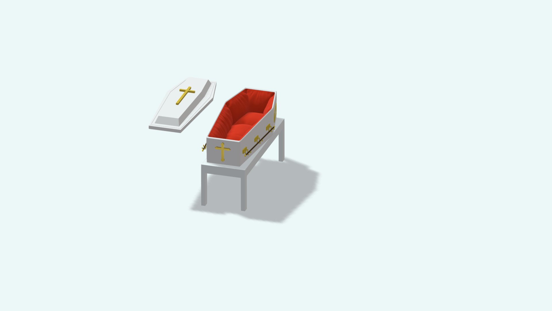 Stylized White Coffin | Game Asset - 3D model by Alpha (@officialalpha ...