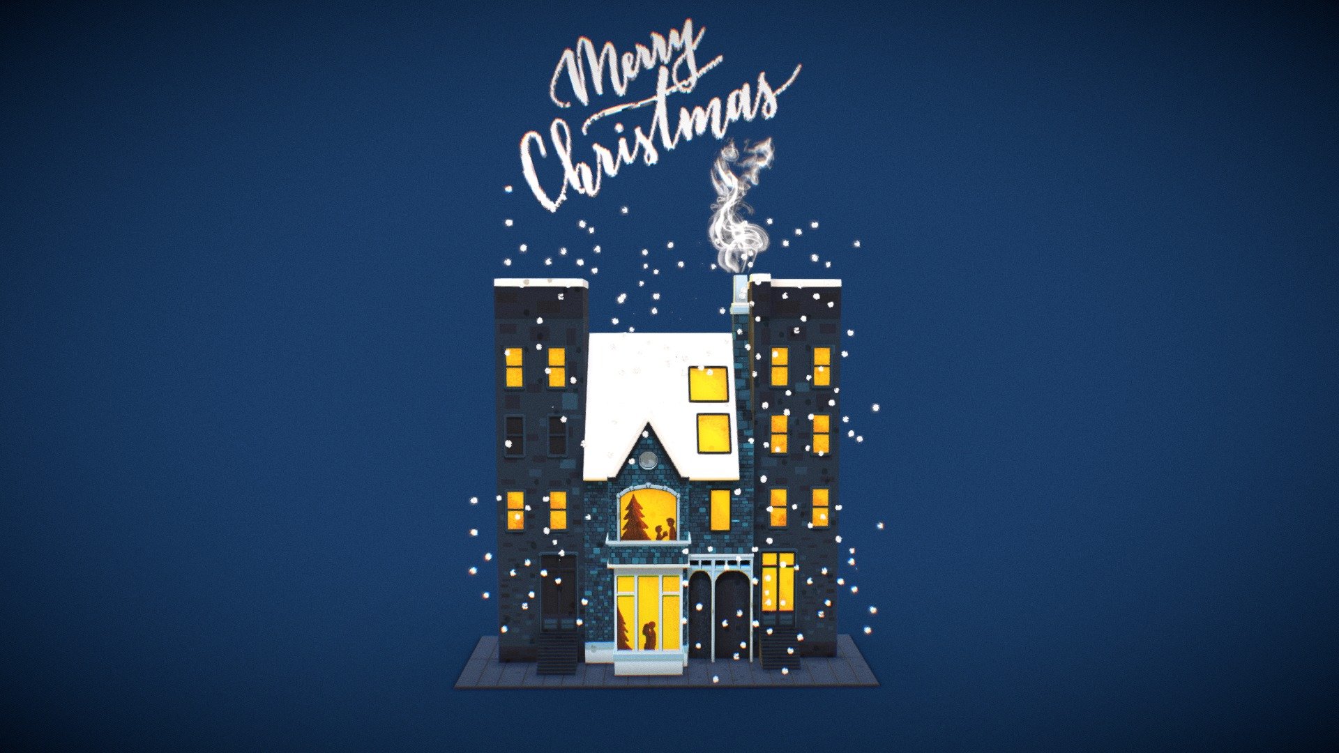 Merry Christmas - Download Free 3D model by Adrian Andreca (@ndreca ...