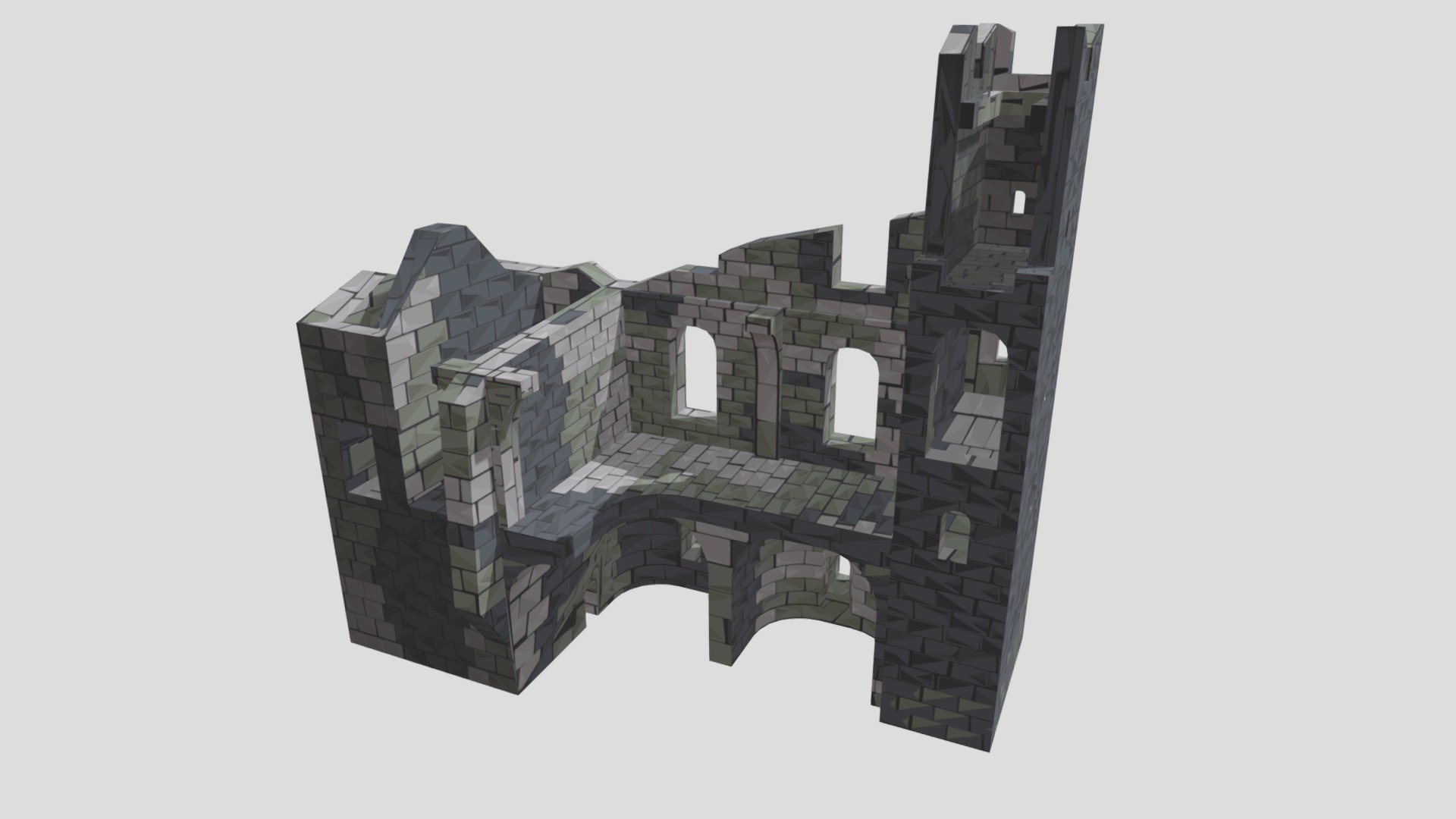Ruined Tower - Download Free 3D model by Cianon [a345f23] - Sketchfab