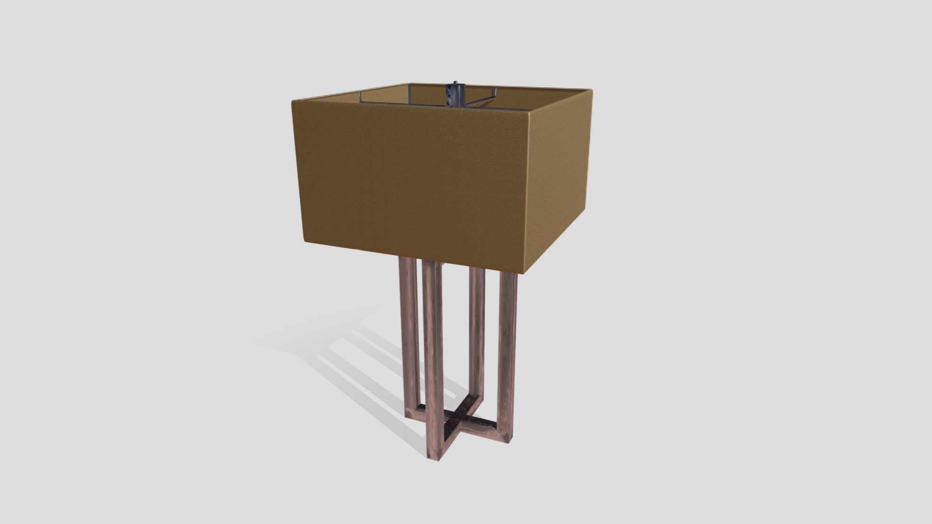 Modern Metallic Square Table Lamp - 3D model by Saripsis [a349dd1 ...