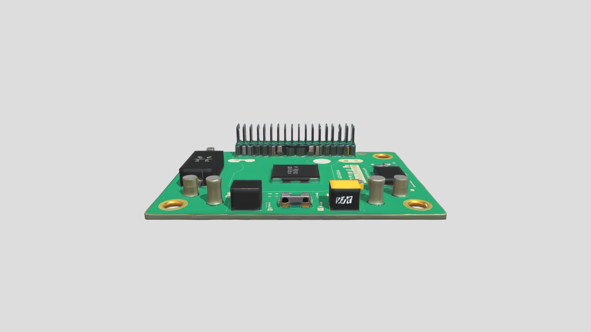 microprocessor on a circuit board - 3D model by omp390297 [a34a6ee ...