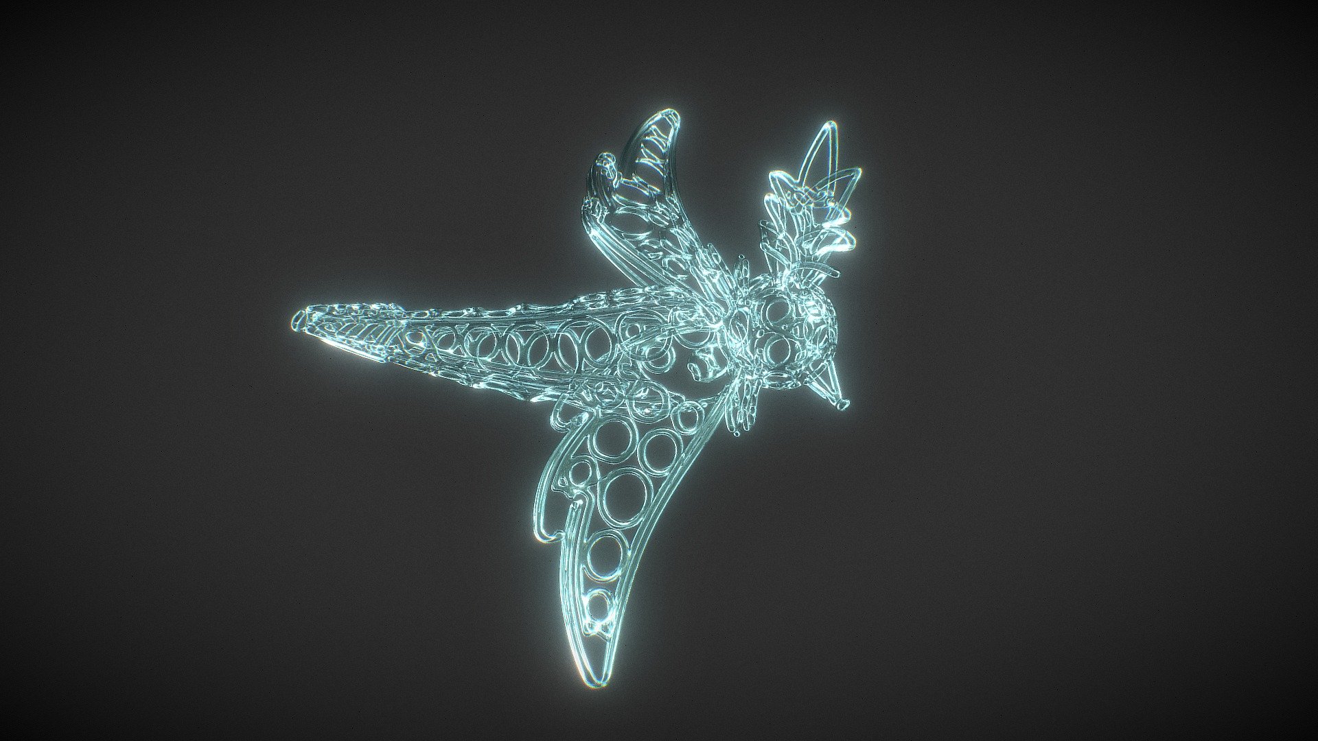 OLTREFRONTIERA Wireframe open wings - 3D model by matteocitterio.it ...