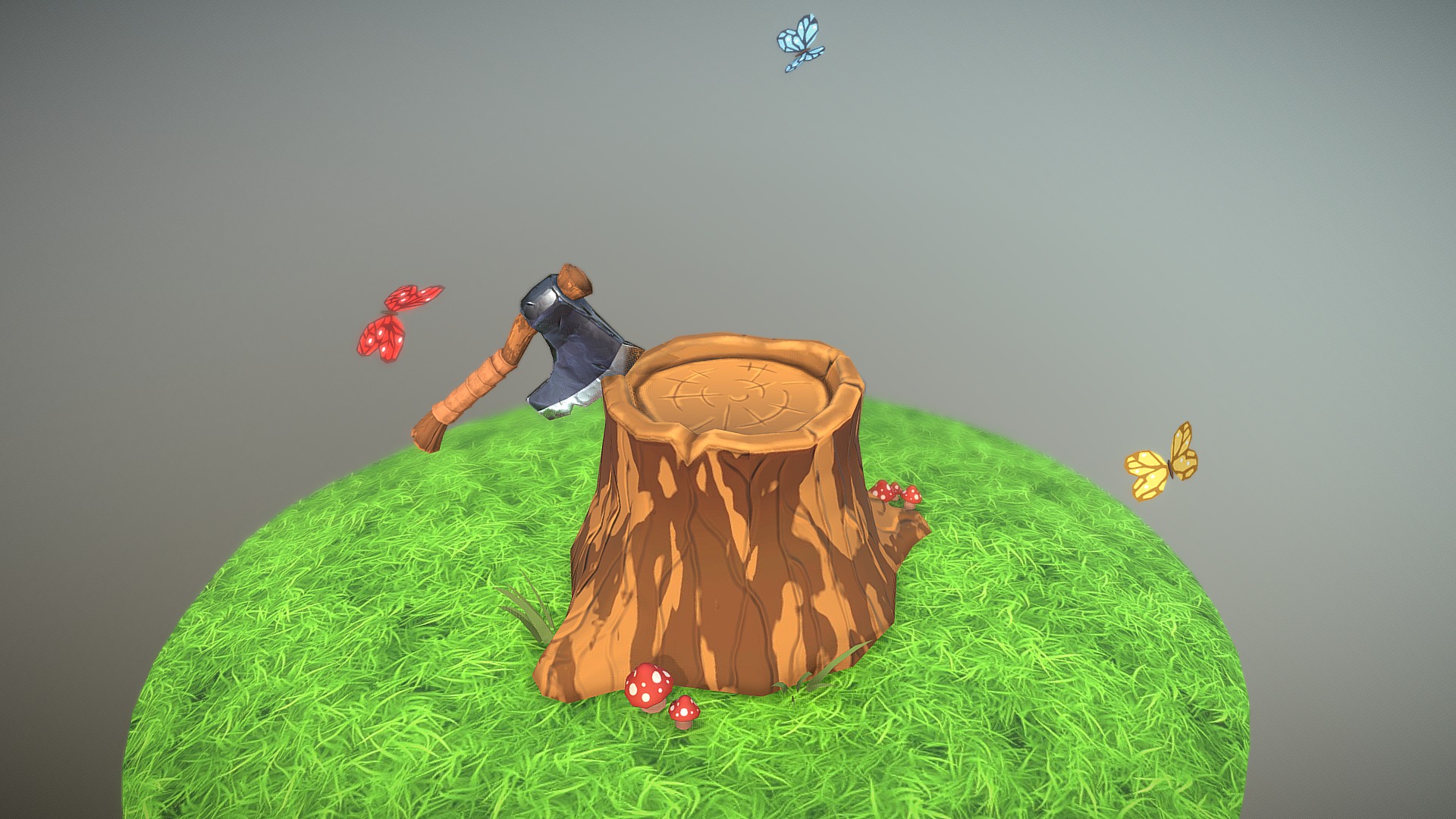 Fantasy lumber axe - 3D model by JorgeMoura [a34f0cc] - Sketchfab