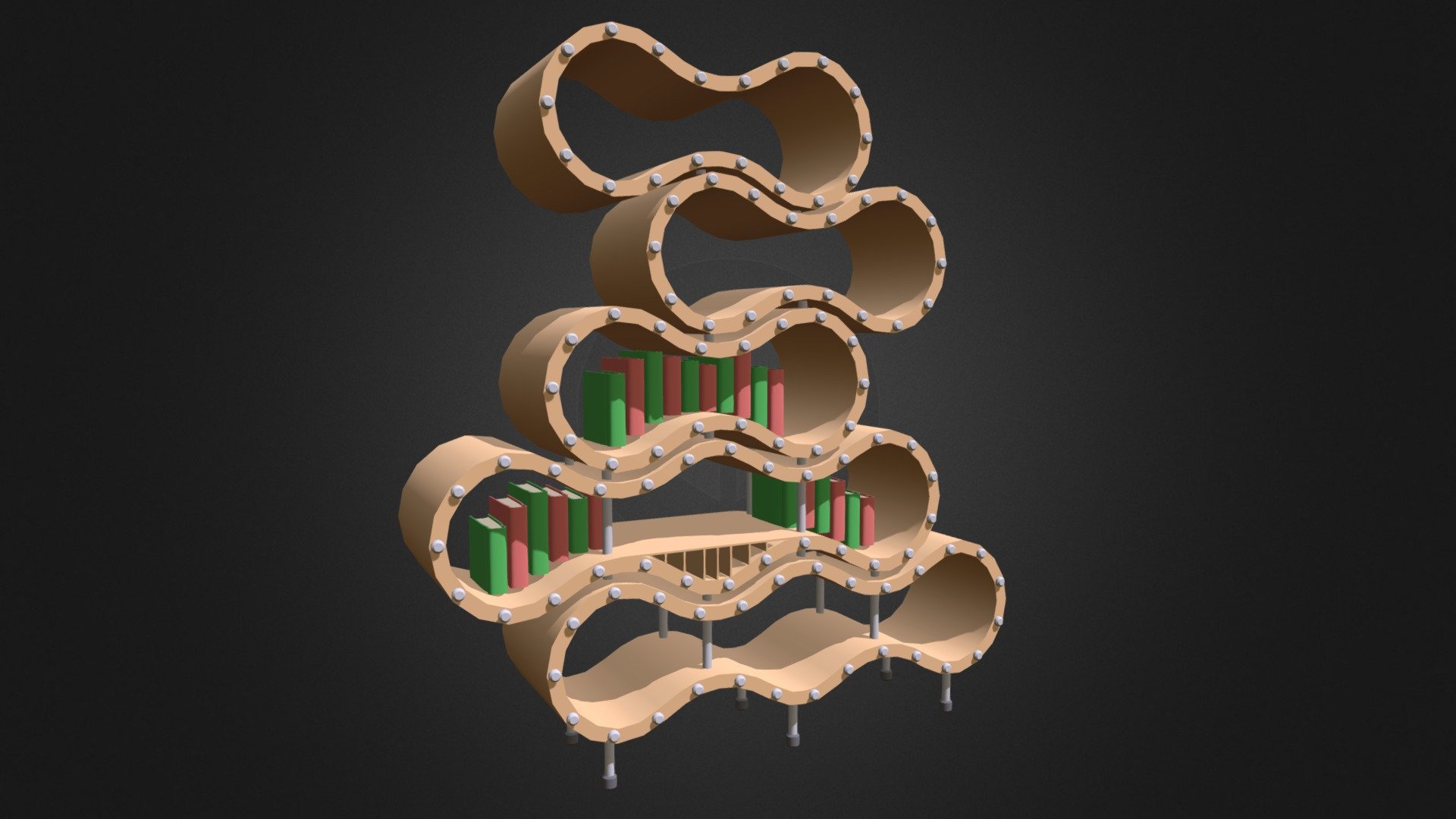 Wavy Shelf - Download Free 3D model by milaink [a350f9e] - Sketchfab
