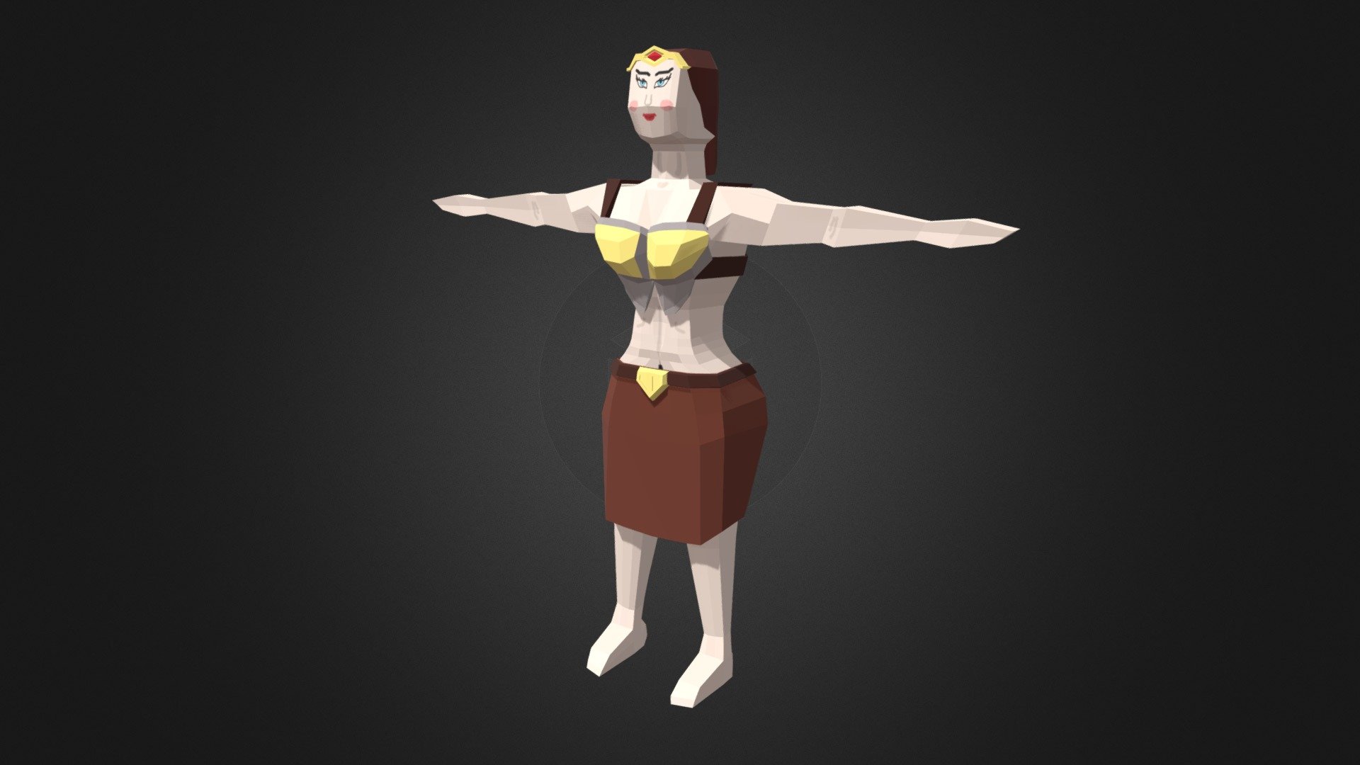Lowpoly Scandinavian Woman Warrior - Download Free 3D model by ...