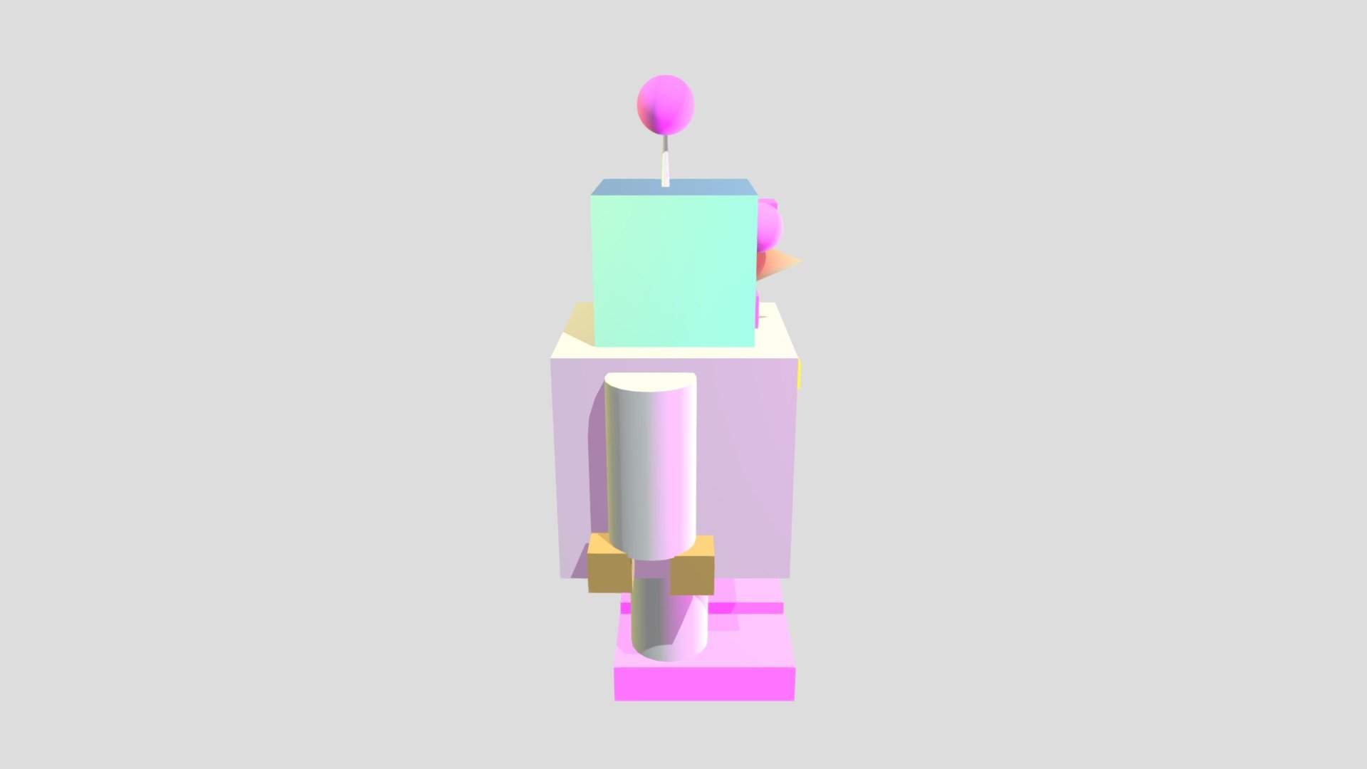 White Pink Bot 2,0 - 3D model by esaicordova [a353e03] - Sketchfab