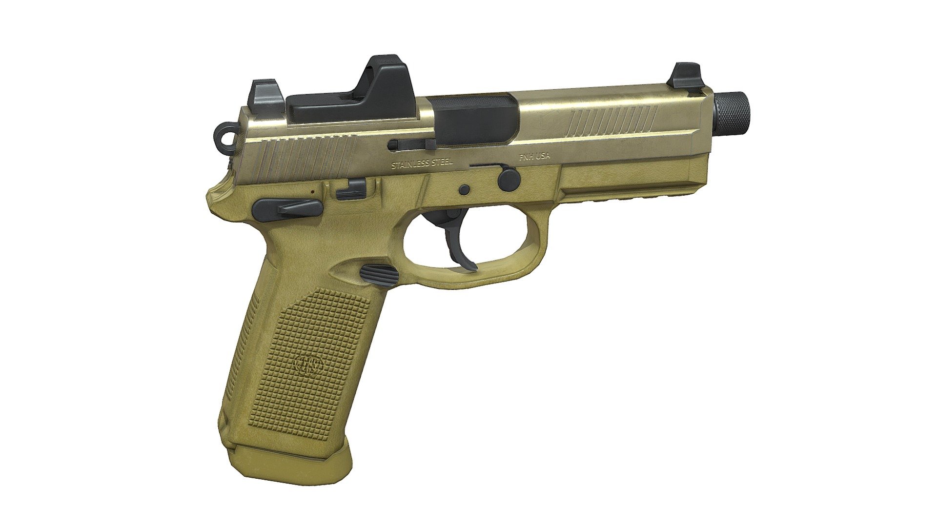 FN Pistol 45 ACP Tactical - 3D model by momsboxtv [a357ae0] - Sketchfab
