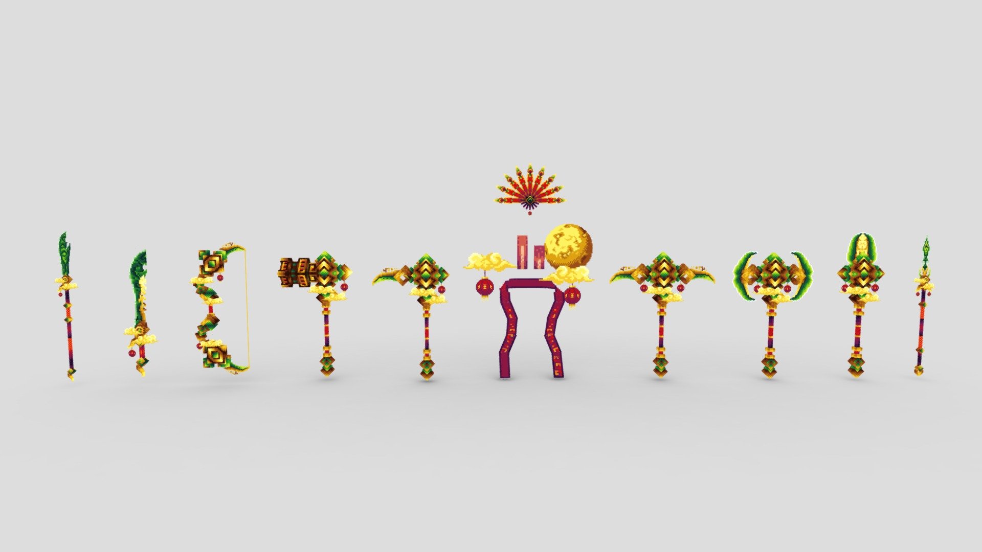 Autumn Festival Animated Weapon Set - Buy Royalty Free 3D model by ...