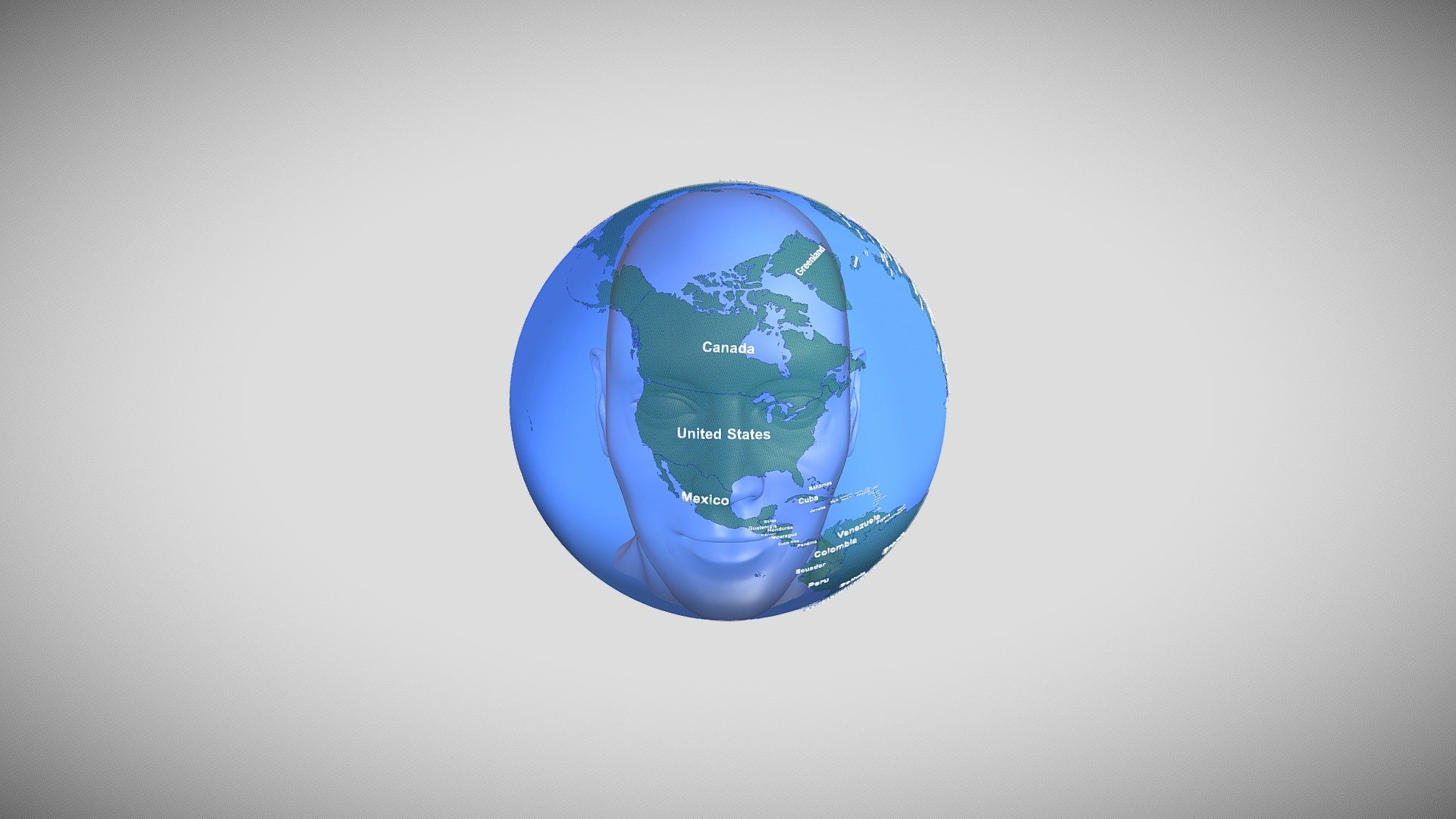 Face Earth political B - 3D model by Tensegrity [a358c69] - Sketchfab