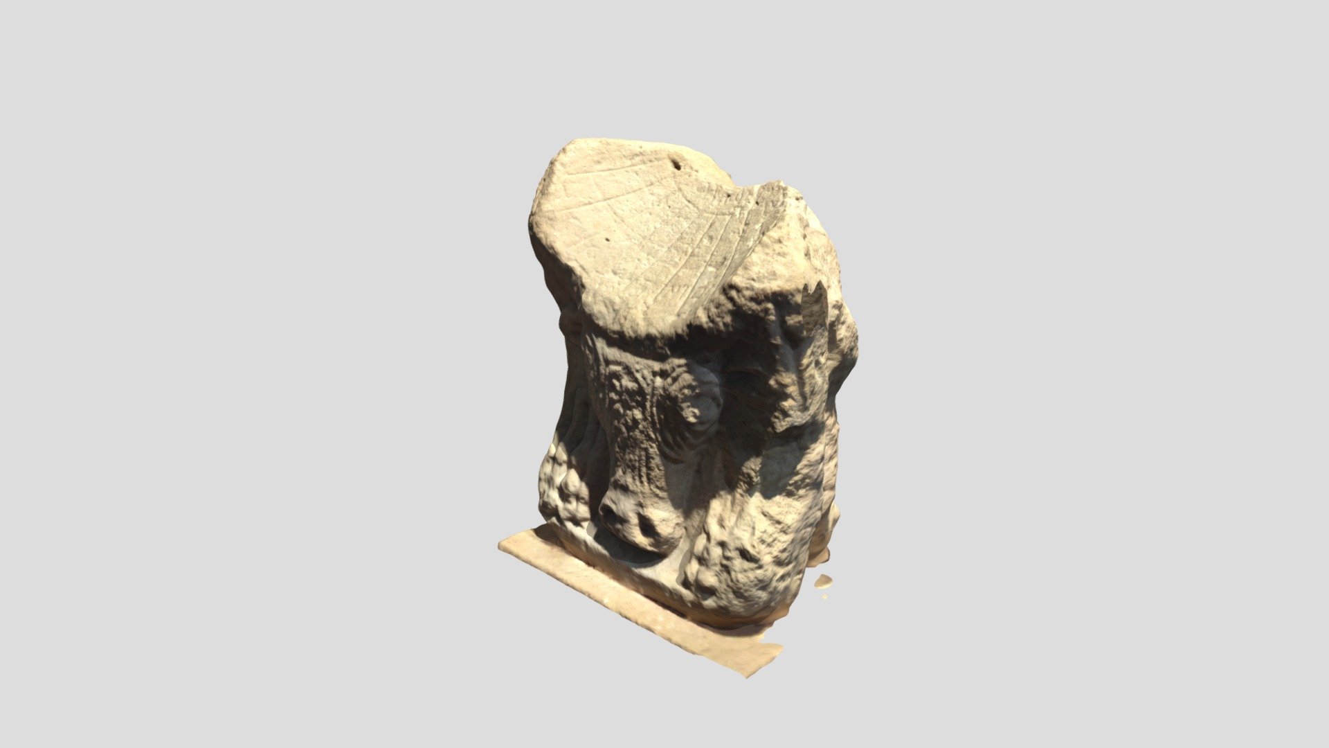 Bucranium Sundial Stone Fragment - Download Free 3D model by iedu360.eu ...