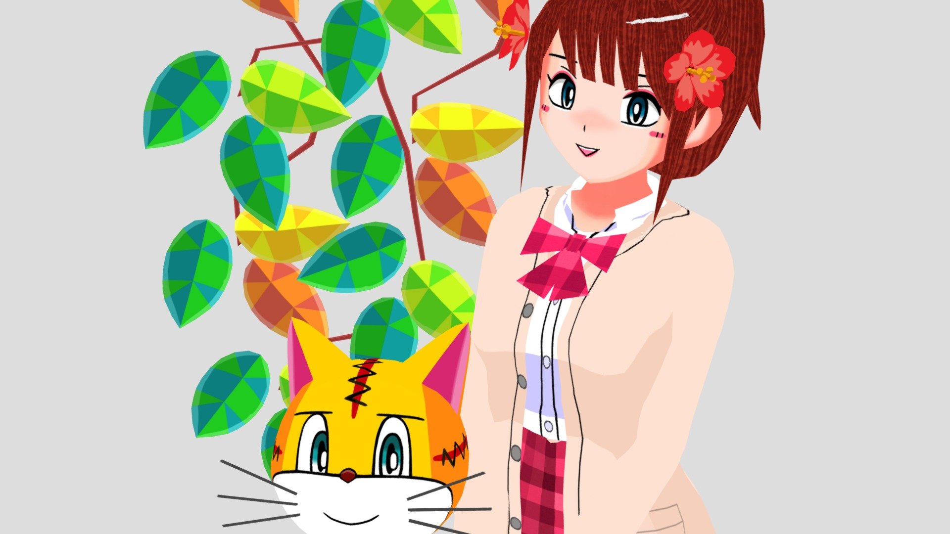 Emily and Orange are friends😆 - 3D model by studio.meowtoon [a35f249 ...