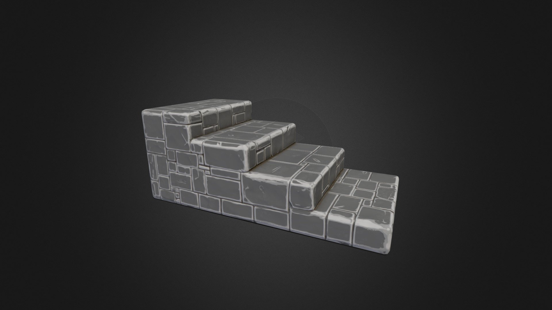 Steps Stone Straight Low - 3D model by bennyrizzo [a365f73] - Sketchfab