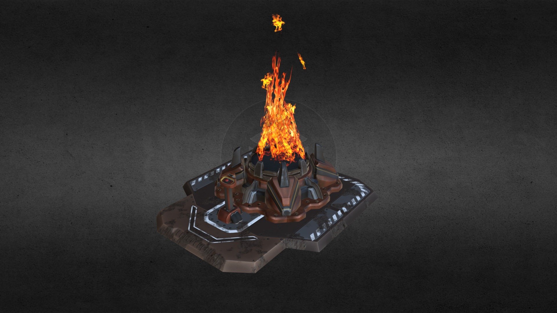 Scifi Fireplace 3d Model By Zordev Zoreng A36a972 Sketchfab