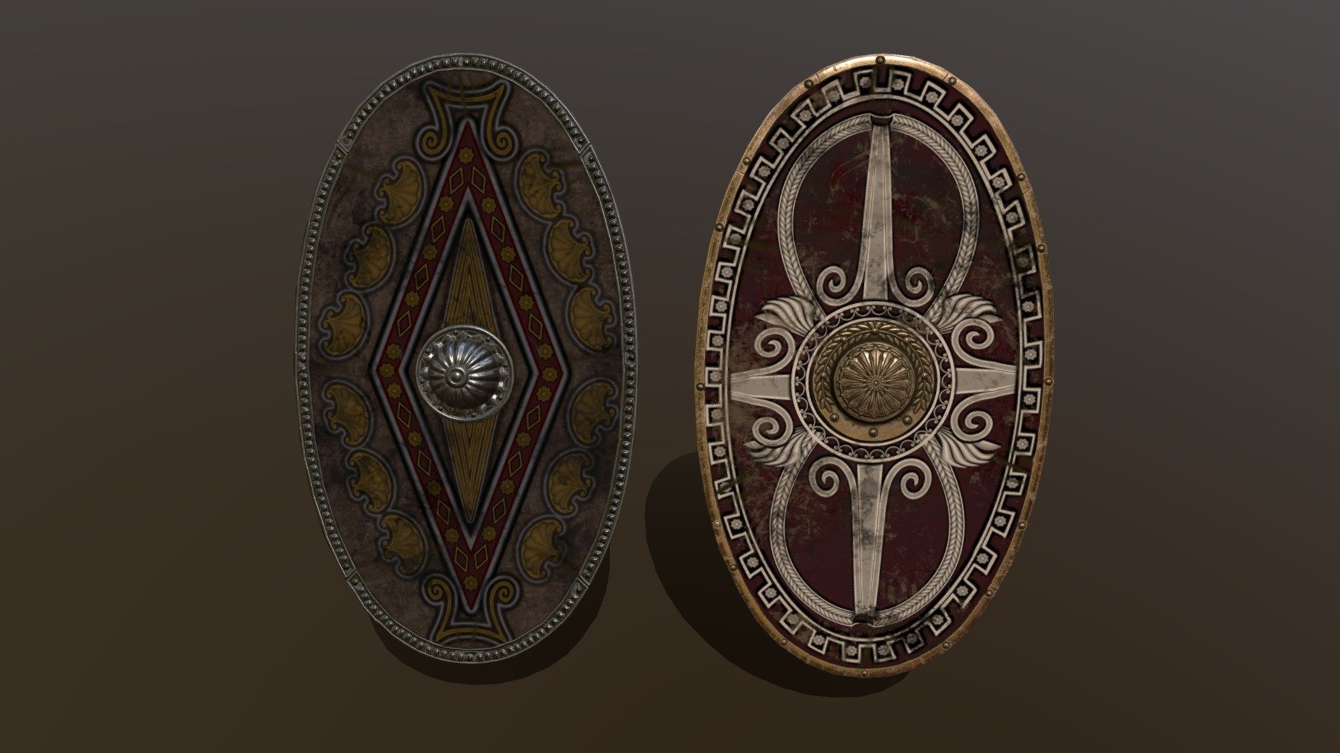 Dacian shields Trajans column - 3D model by T.Claudiu_Scorilo [a36fbda ...
