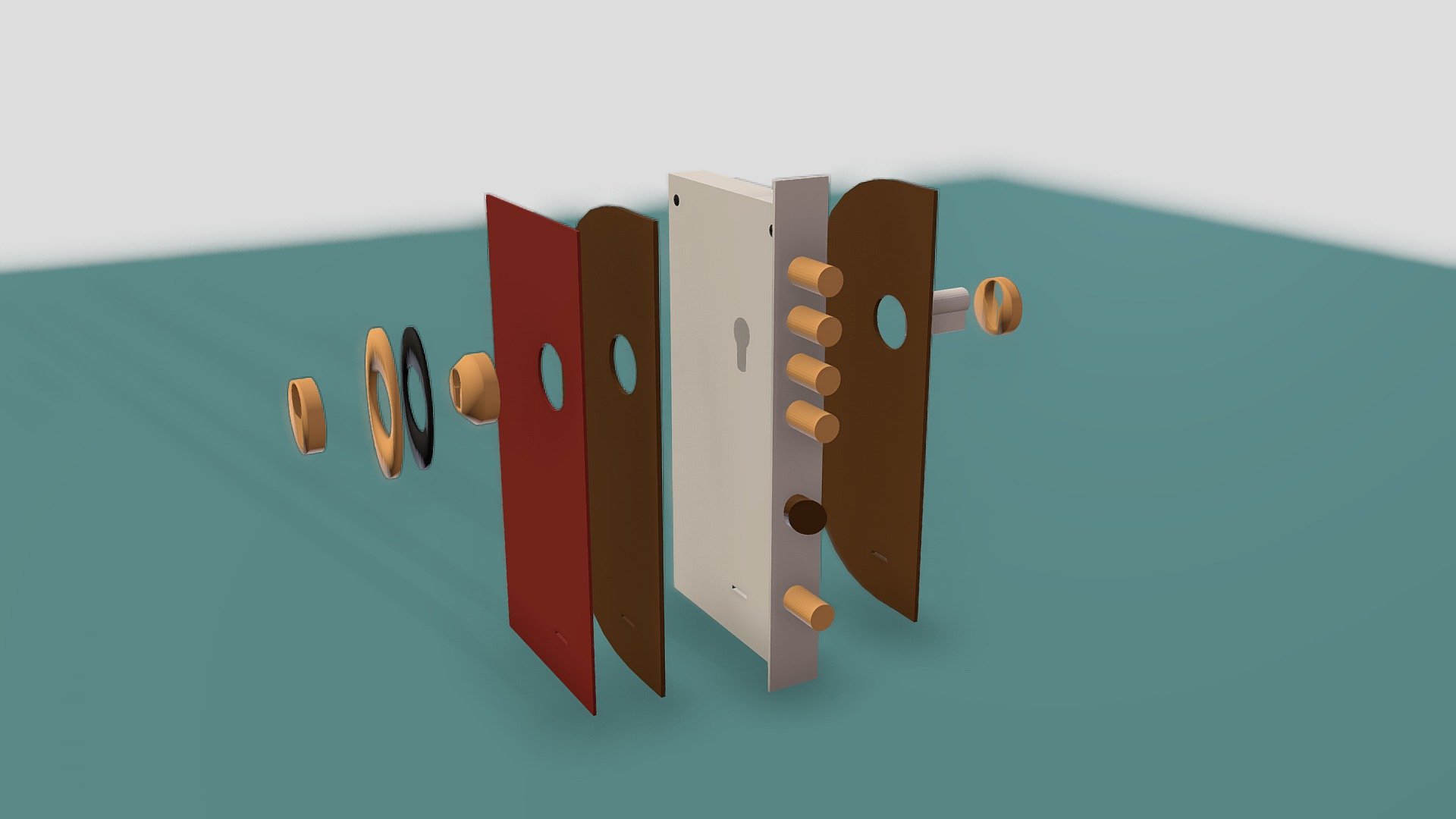 CERRADURA / LOCK / BOLT - 3D model by Rios_Rosas_34 [a3713e4] - Sketchfab