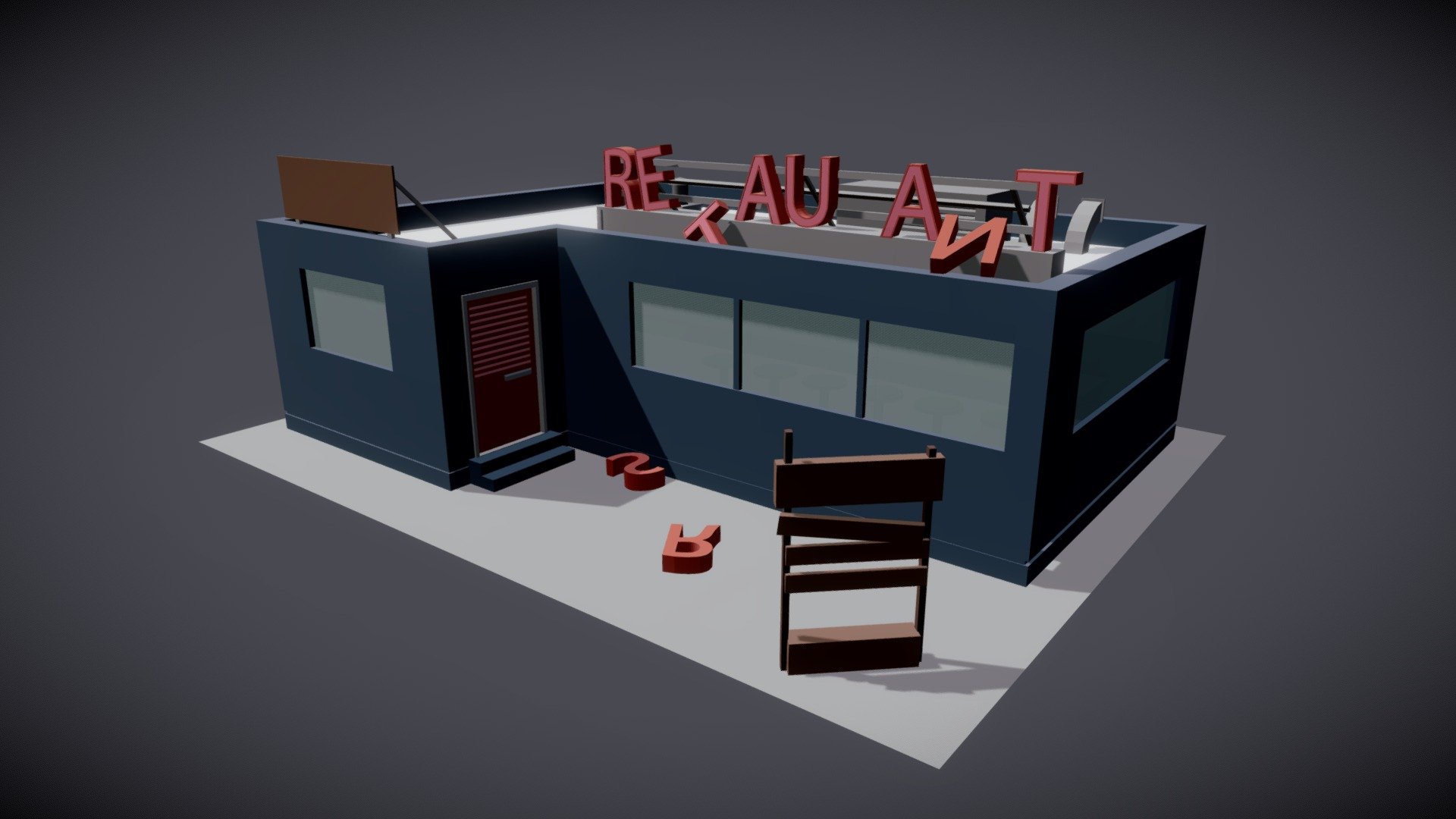 Restaurant - Download Free 3D model by Carlos_SR22 (@CarlosSR22) [a372567] - Sketchfab