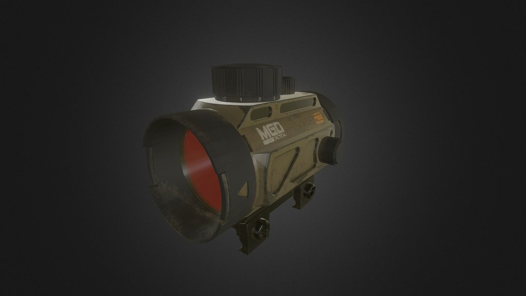 RD-X8 Red Dot Sight - 3D model by mikegarn [a374d09] - Sketchfab