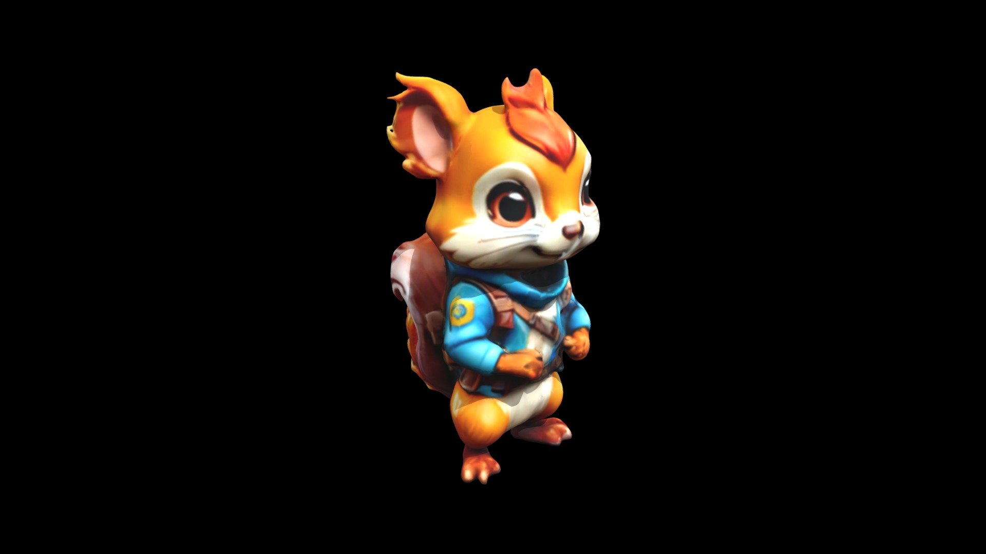 Furry cartoon character, resembling a chipmunk o - Download Free 3D ...