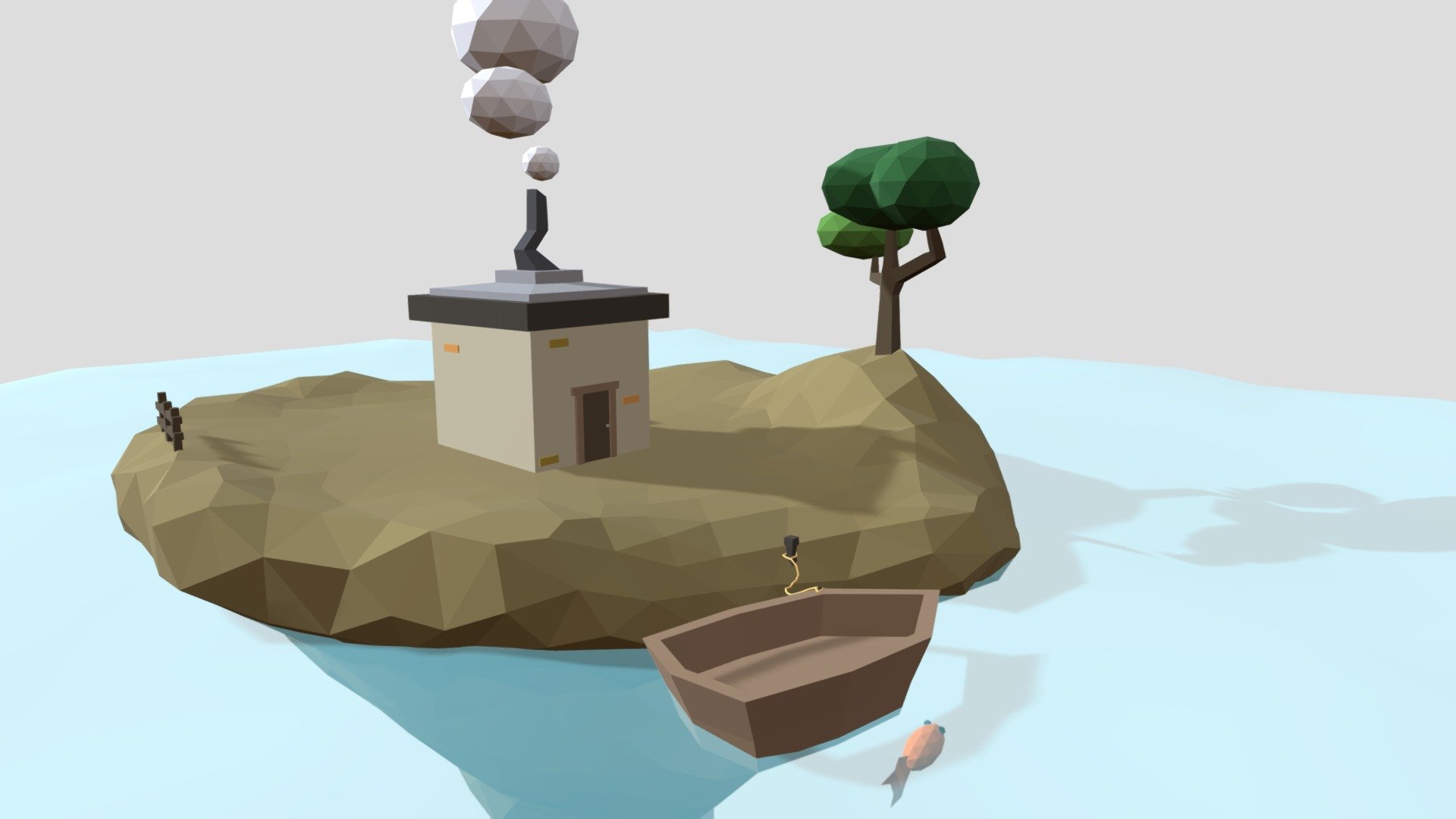 Tiny Cabin - secret human experiments area - Download Free 3D model by ...