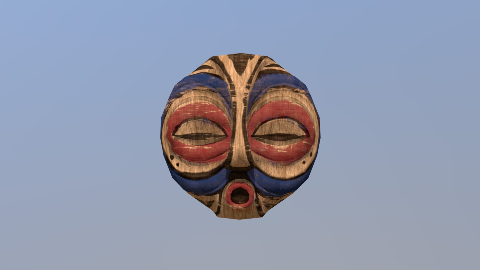 Tribal Mask (low poly) - 3D model by melainekenner [a37d5fd] - Sketchfab
