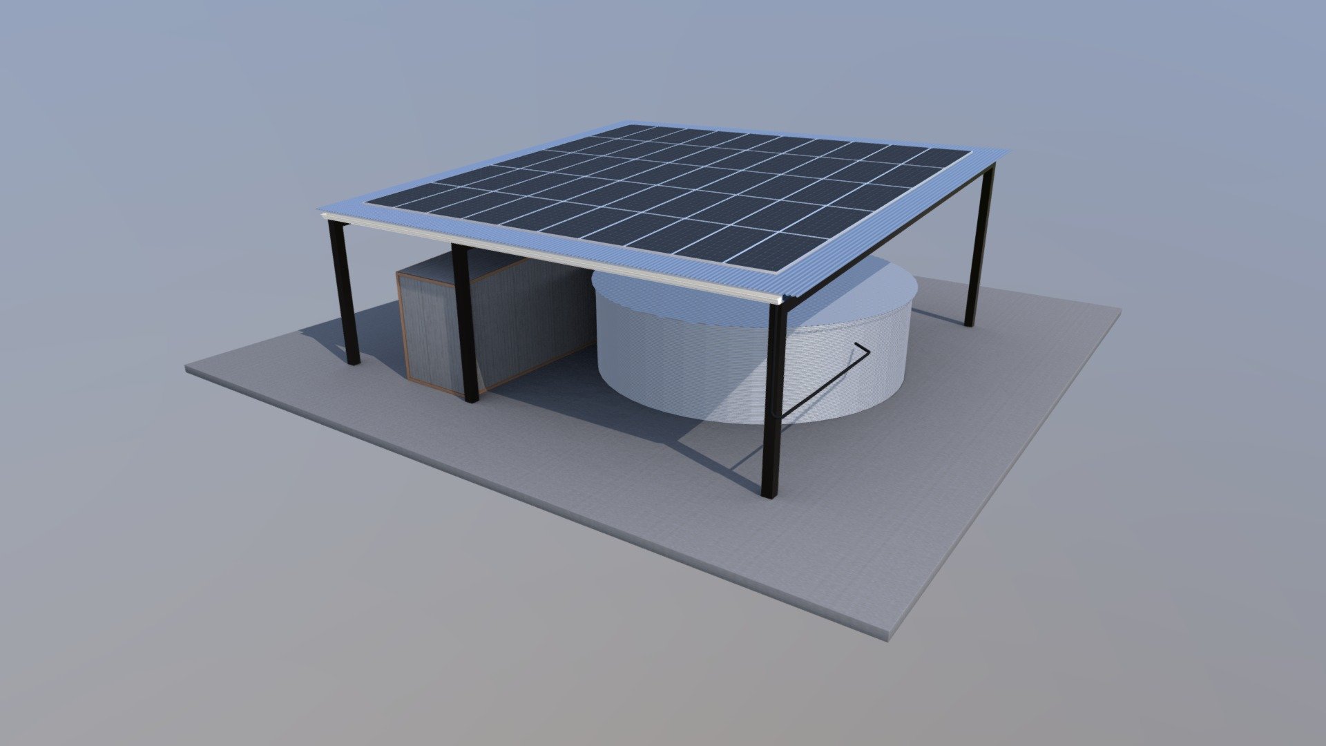Integrated Solar Water Collection - 3D model by joselugo [a37f879 ...
