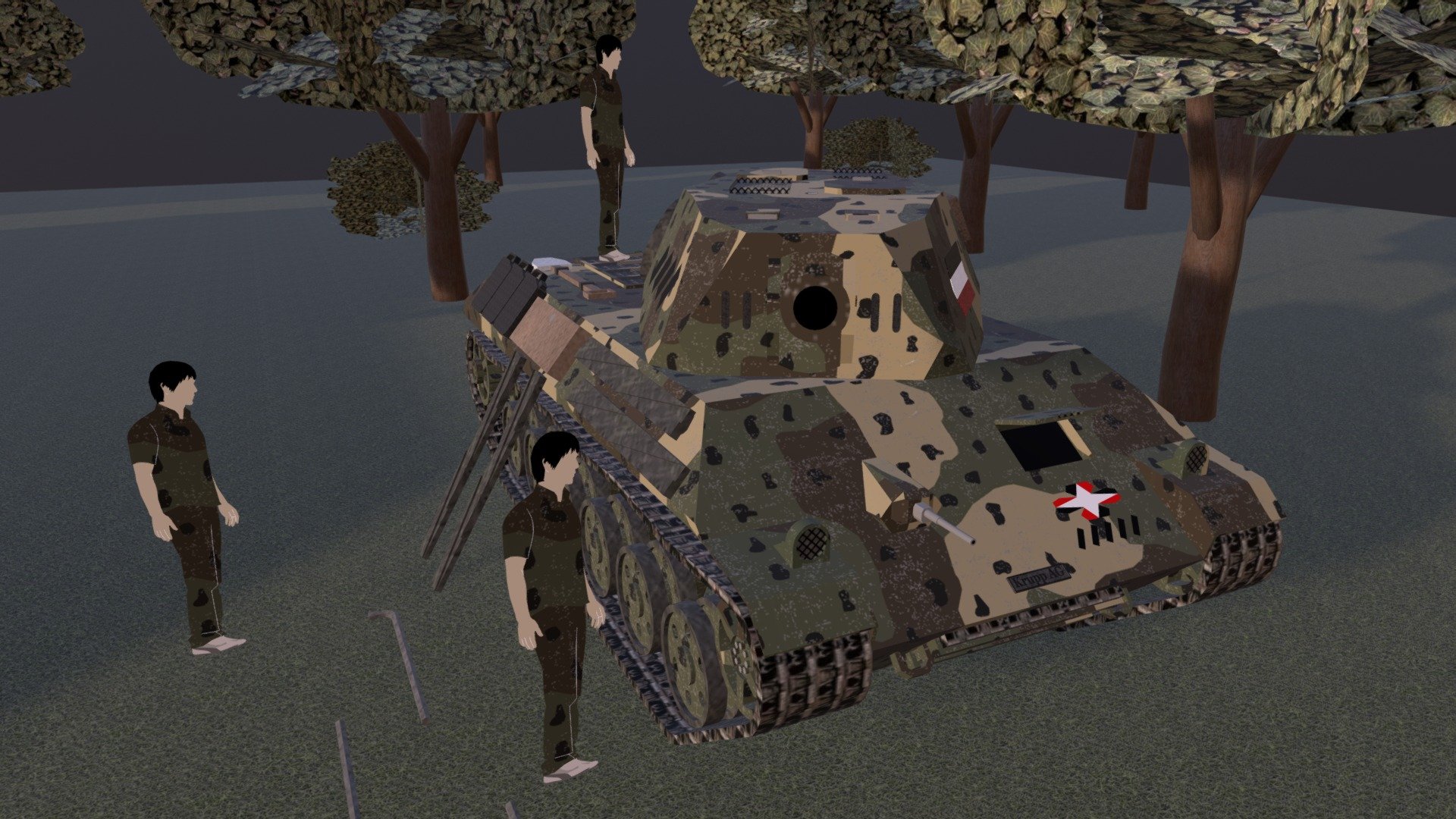 L-23 PLatoon In Village - 3D model by djhiz [a37fdc8] - Sketchfab