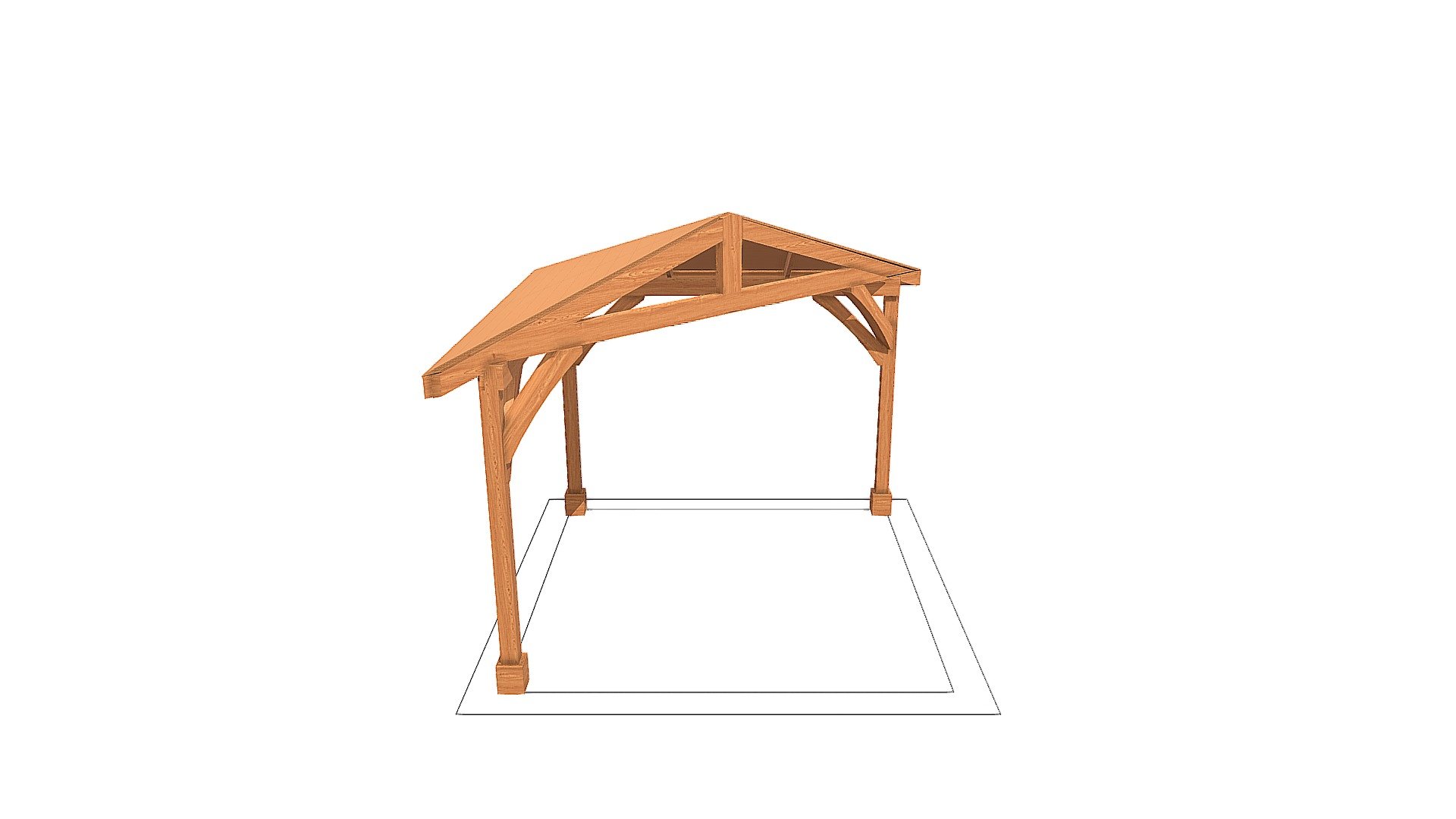 Custom Triangle Gazebo 13 ft x 20 ft - 3D model by FR- Conceptual ...