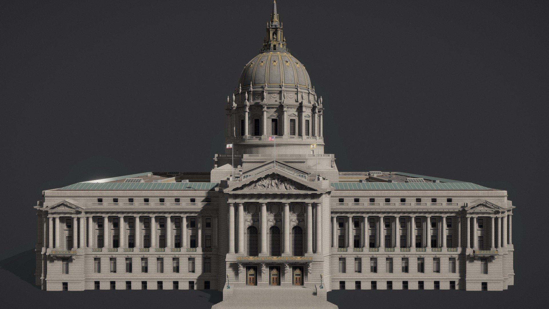 San Francisco City Hall - 3D model by Ronyx69 [a382f9b] - Sketchfab