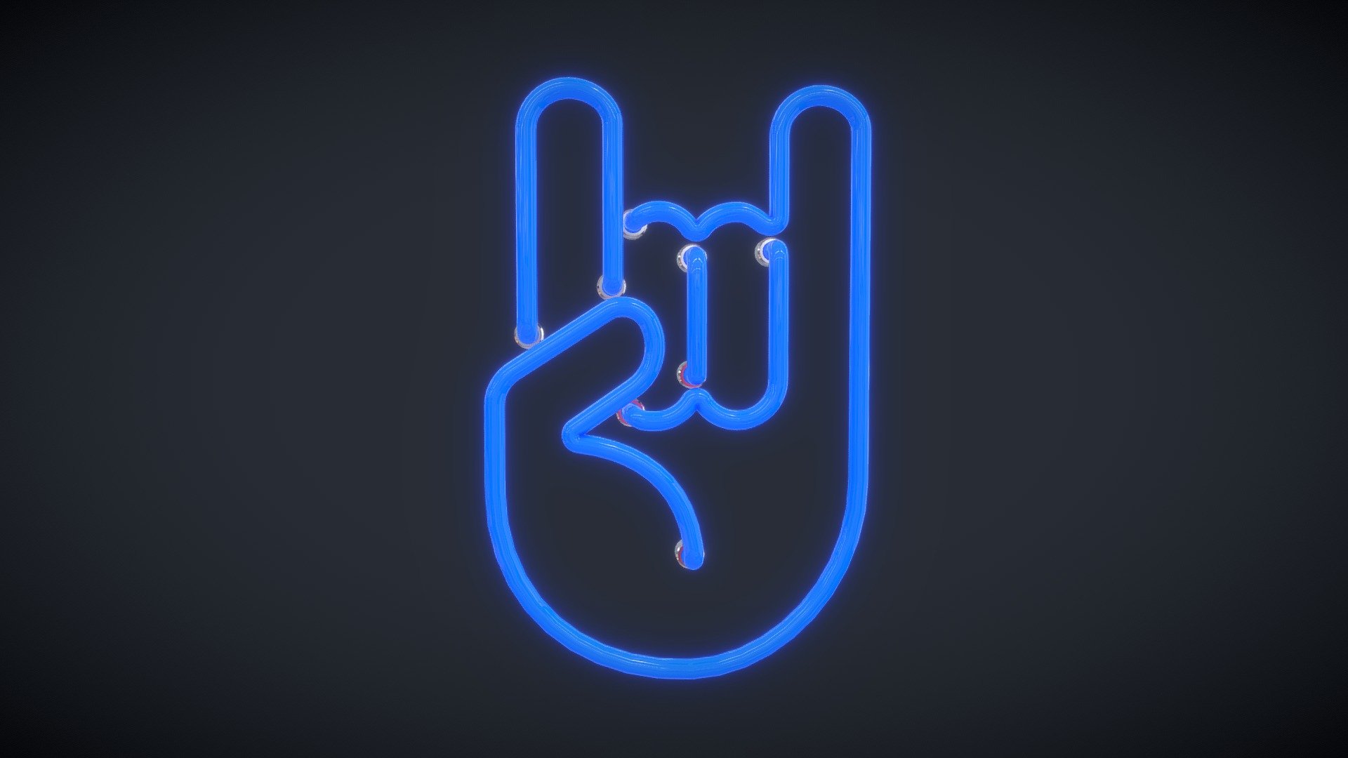 Neon Metalhand Blue - 3D model by 3polies [a387b7b] - Sketchfab