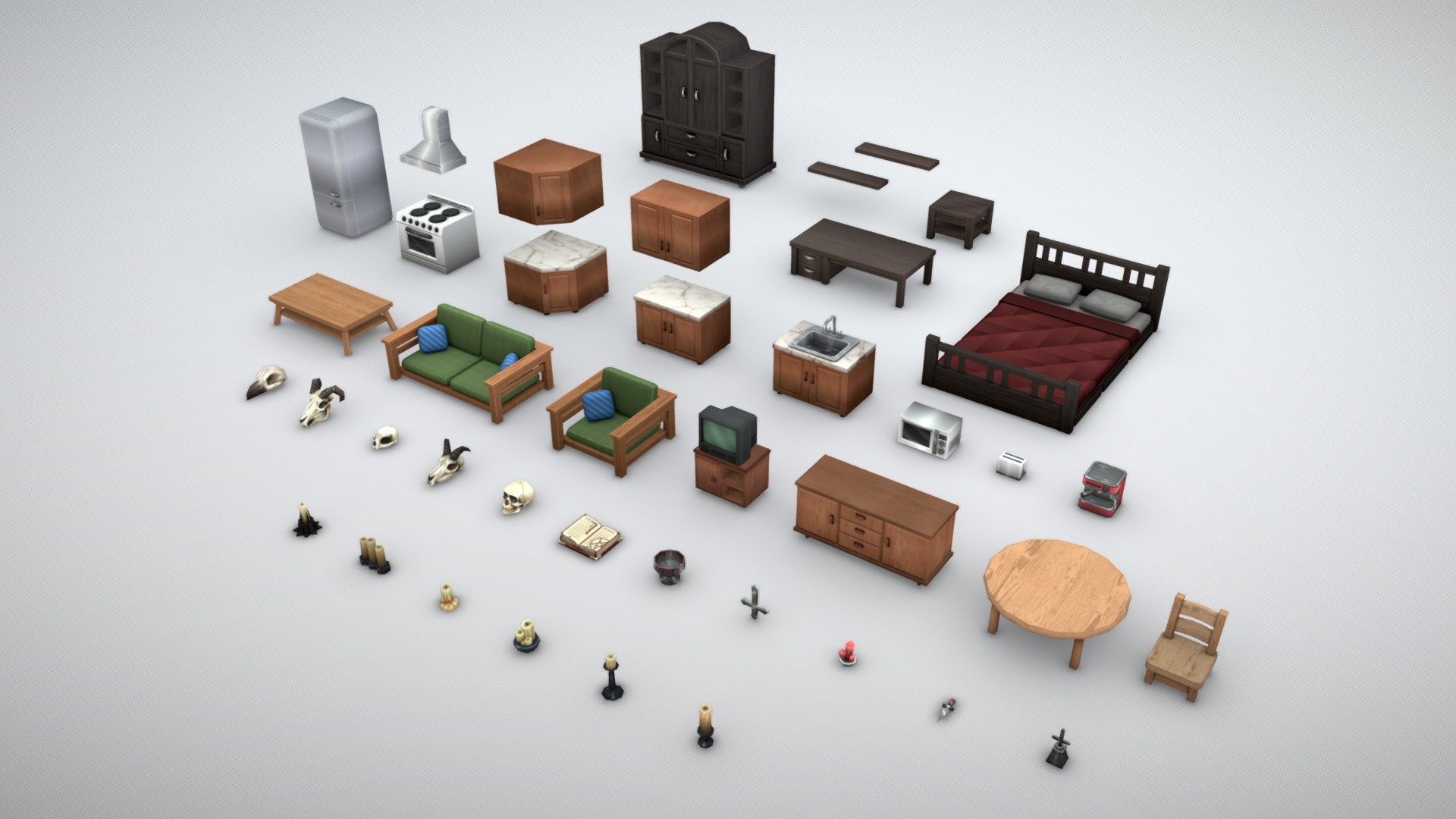 Asset Pack - 3D model by elinaplantse [a38cbd0] - Sketchfab