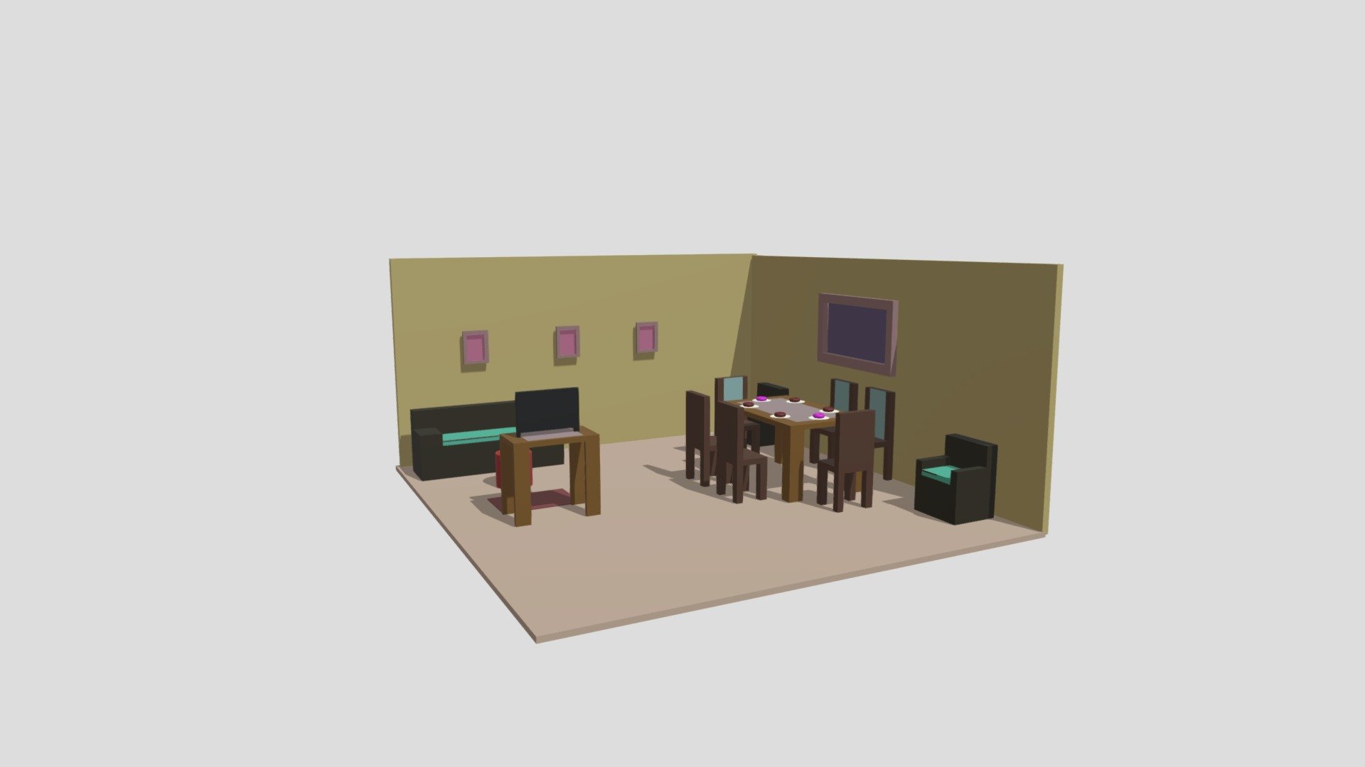 Sala2 - 3D model by MonicaJulia [a393040] - Sketchfab