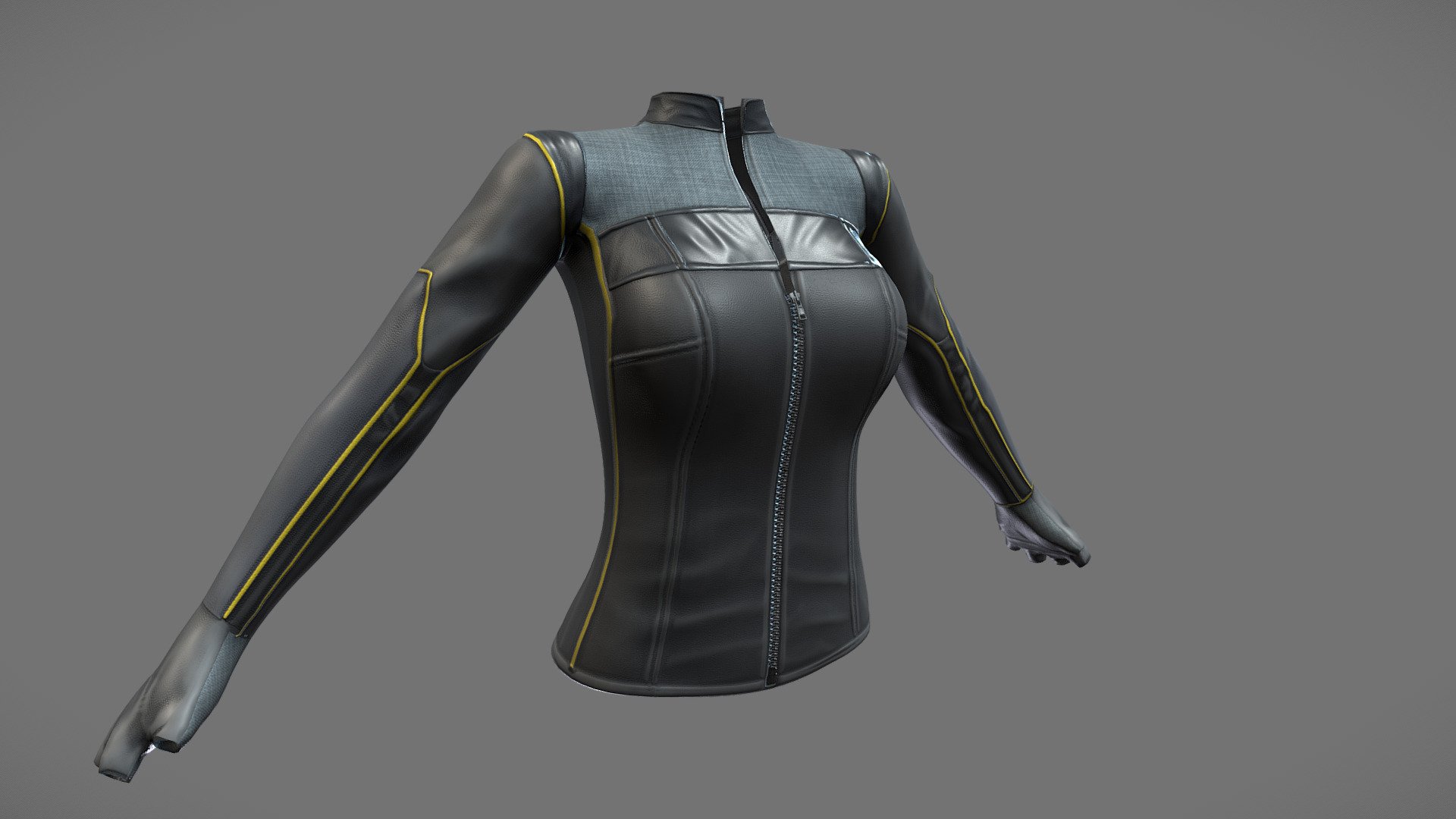 Female Biker Rider Jacket - Buy Royalty Free 3D model by 3dia [a3937e4 ...