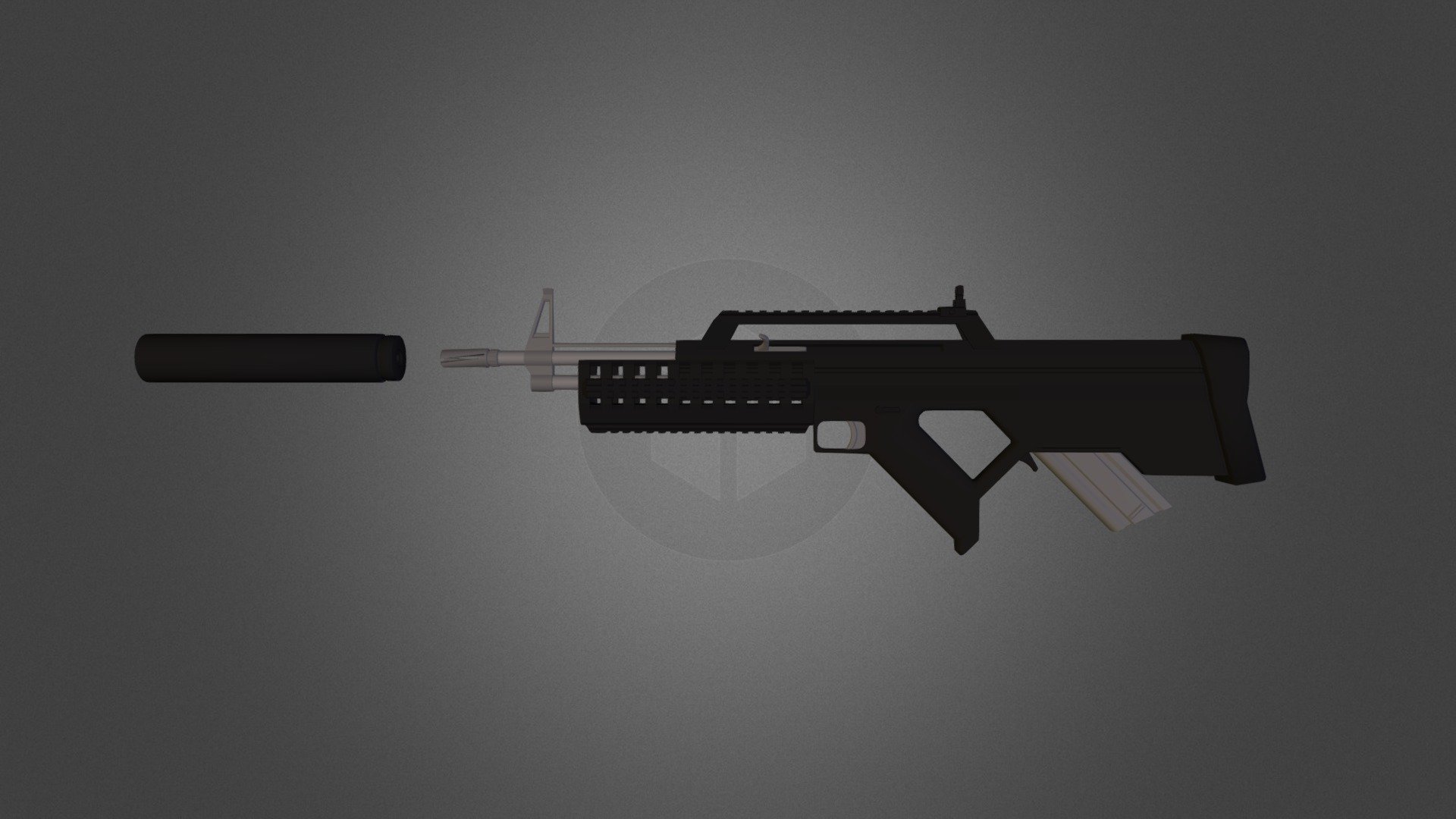 Bullpup Assault Rifle - 3D model by Roman Matuszczak (@romanmatuszczak ...