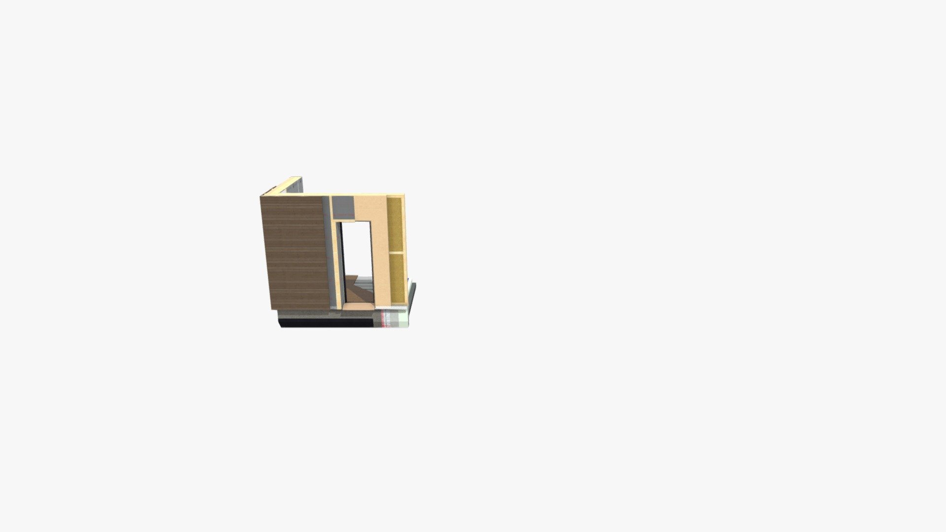 Timber Frame - Clad Wall - Build Up - 3D model by Back to Earth LTD ...