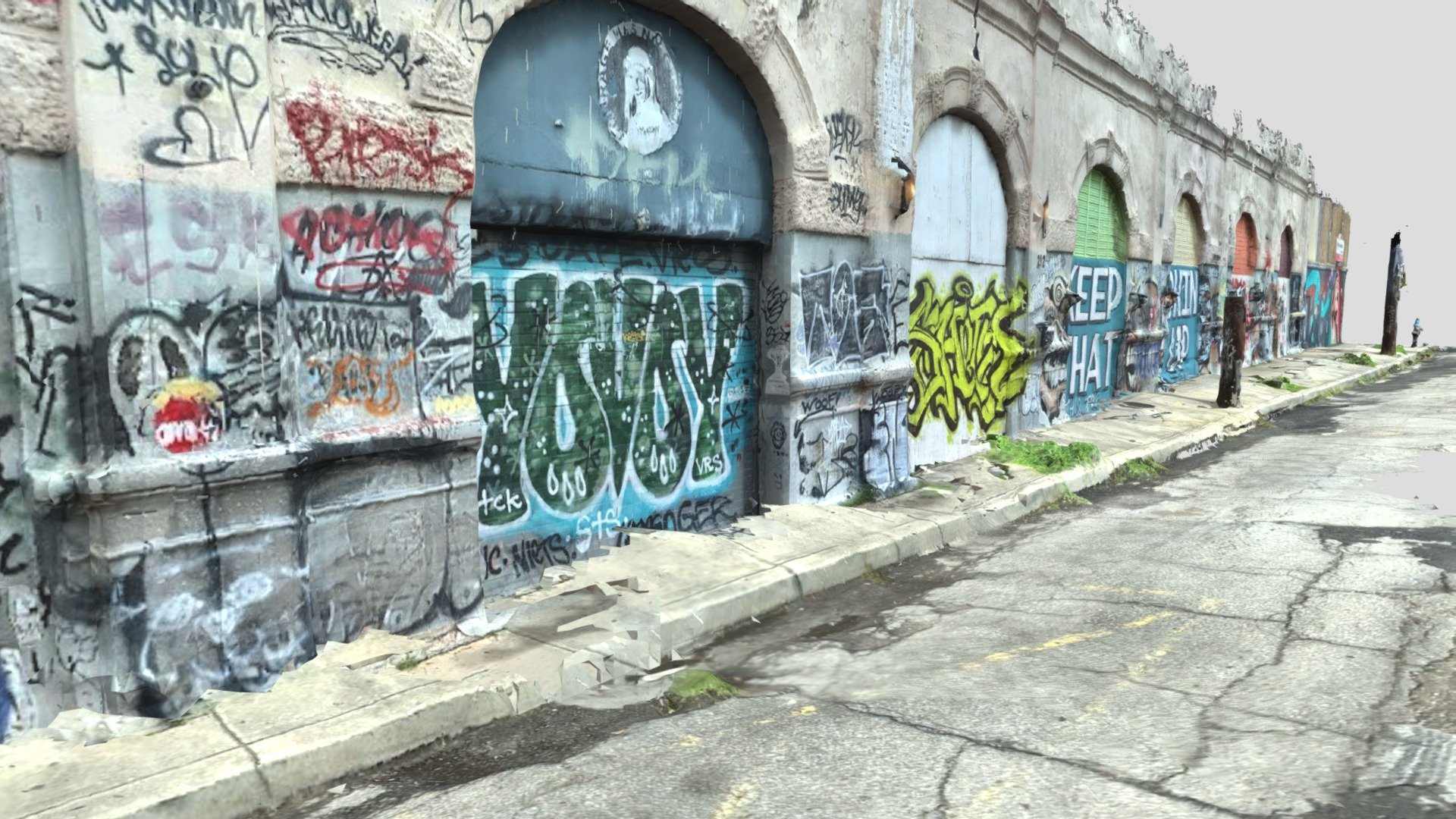 big graff wall - Download Free 3D model by laanlabs [a397b64] - Sketchfab
